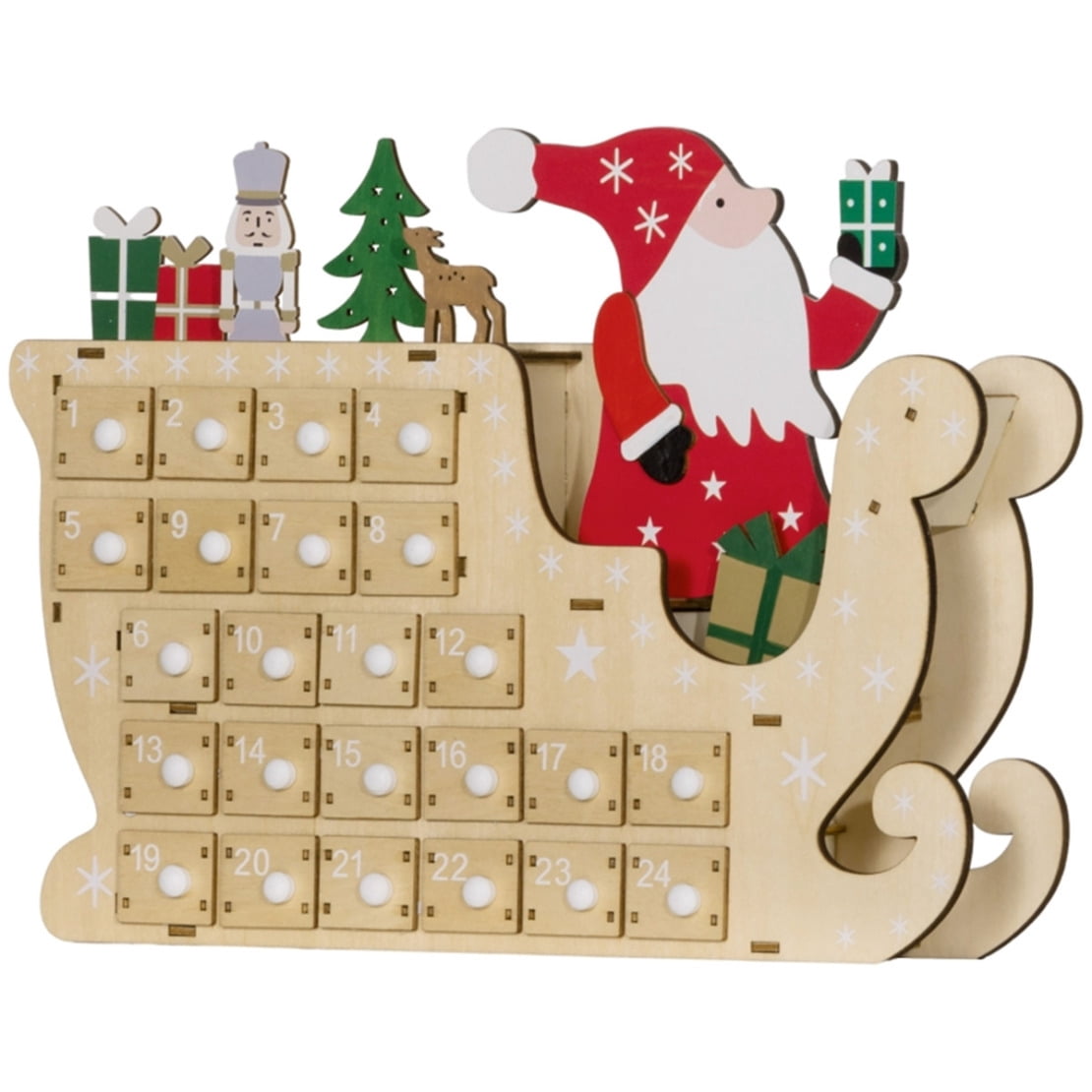 Reusable Christmas Advent Calendar, 24 Days Countdown Calendar for Home ...