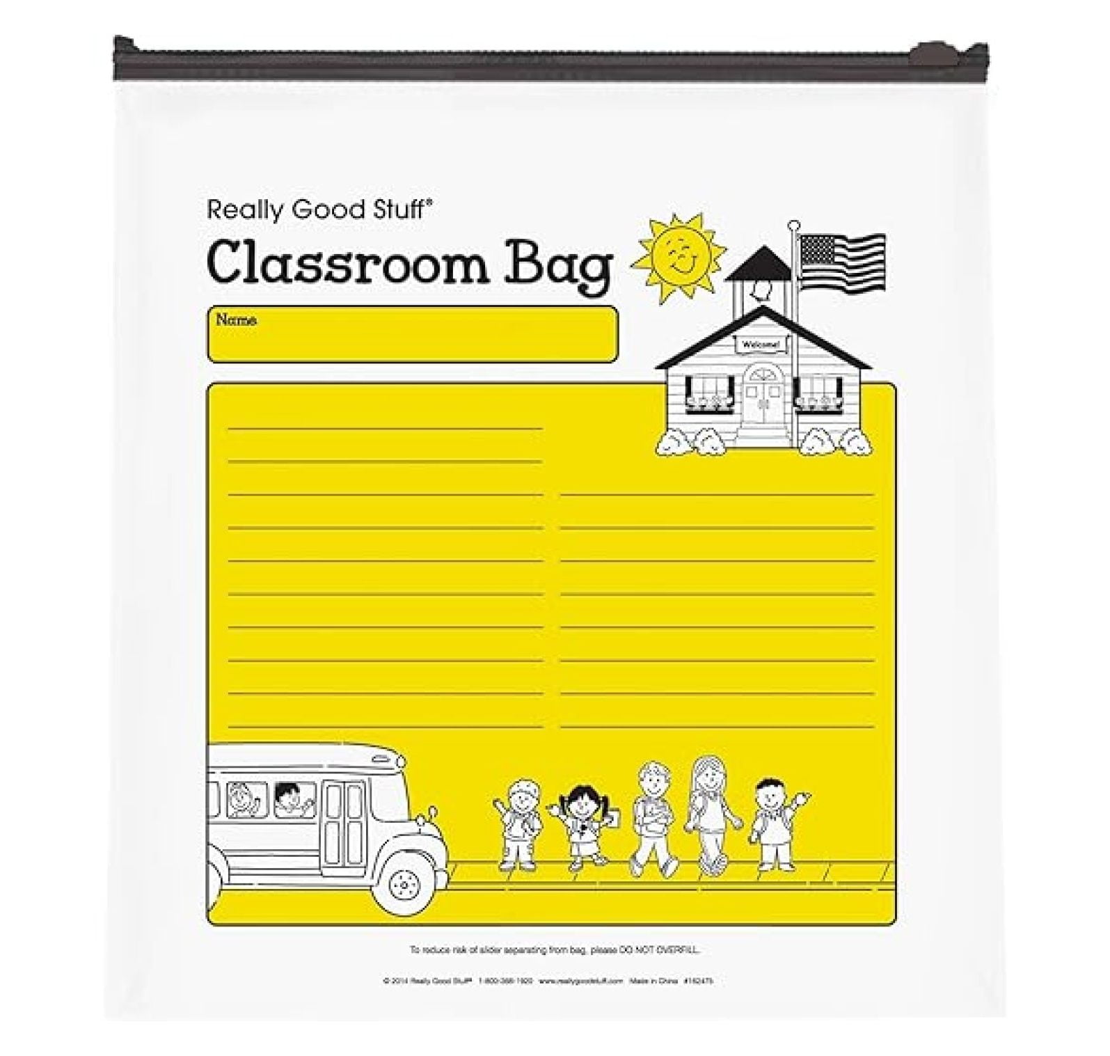 Reusable Classroom Take-Home Bags with Zip Top - Set of 30 - Walmart.com