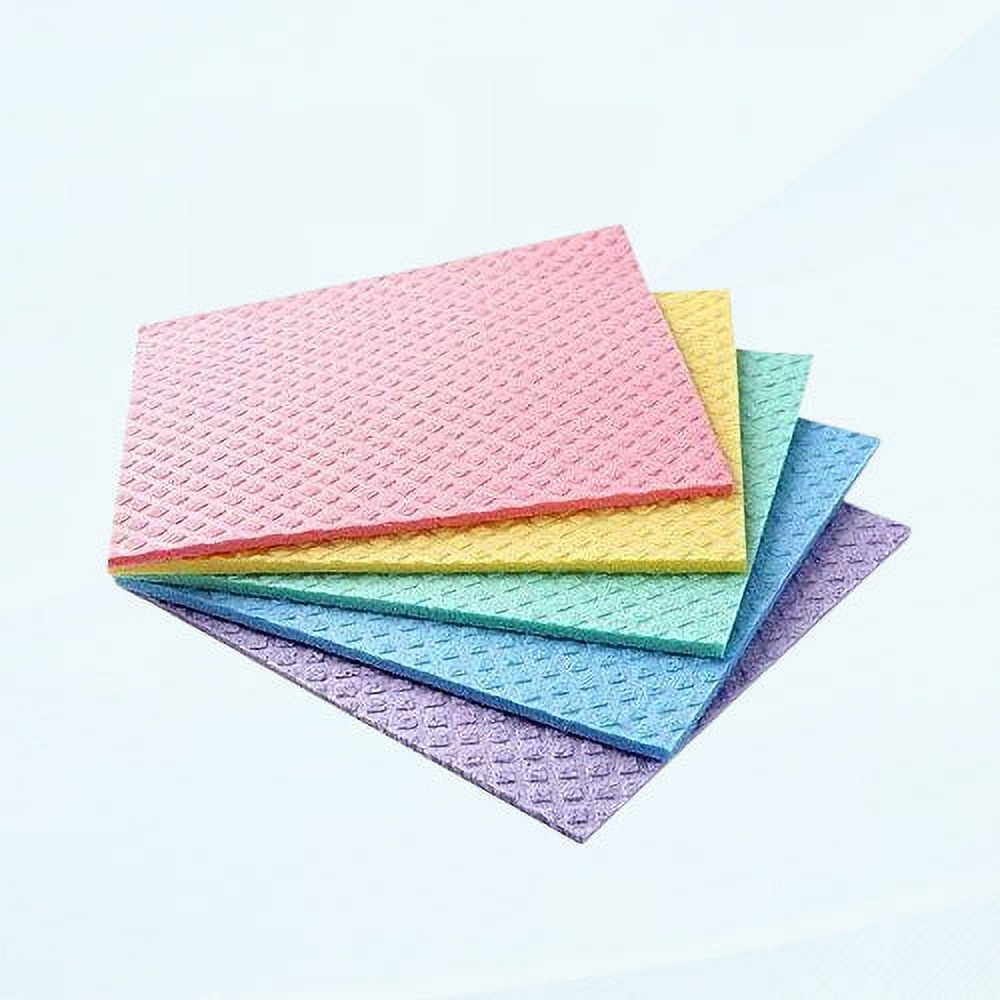 Reusable Cleaning Cloth Sponge Cellulose Absorbent Wipes Dish Car ...
