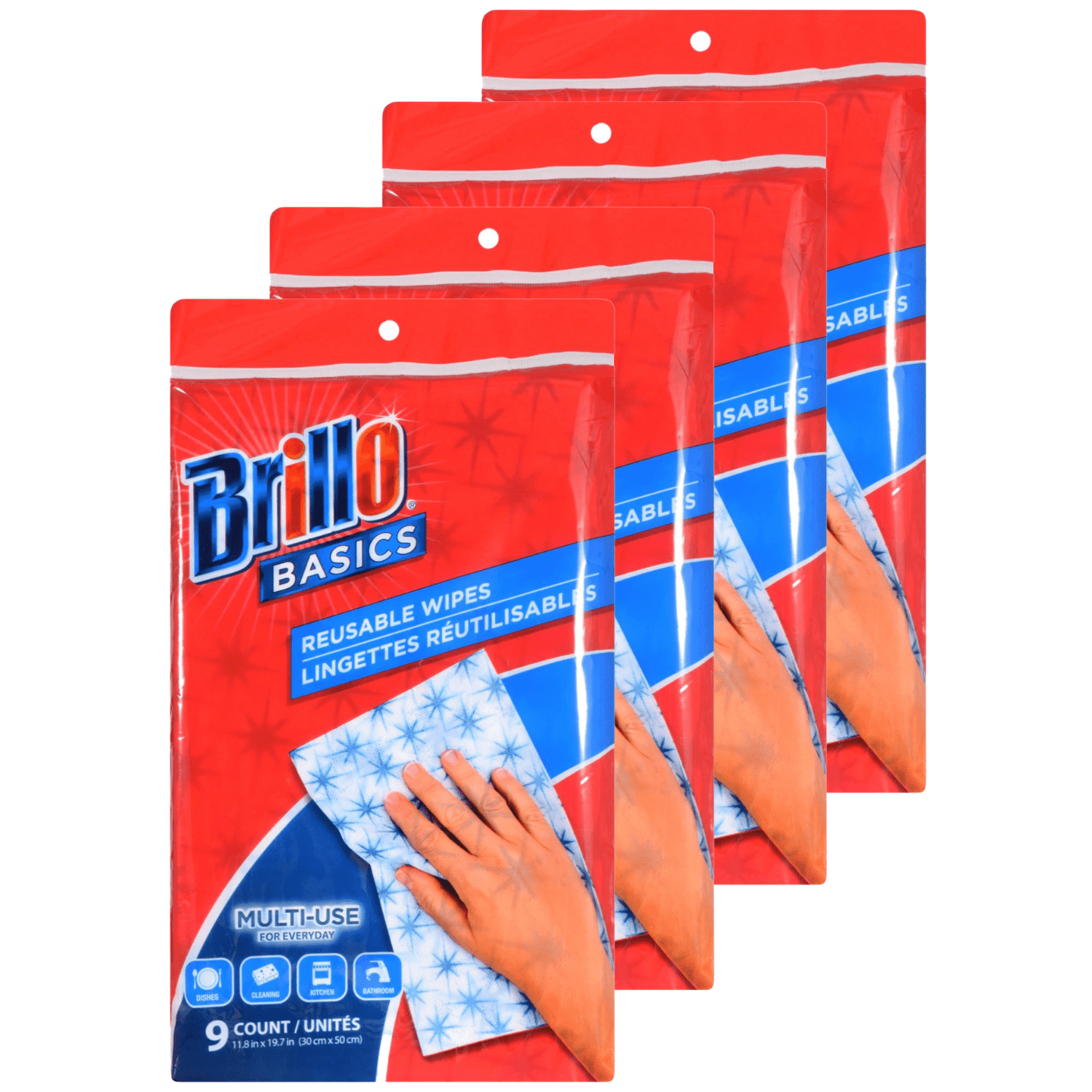 Reusable Cleaning Wipes - Multi-Use Reusable Wipes (9-count packs) - 12 ...