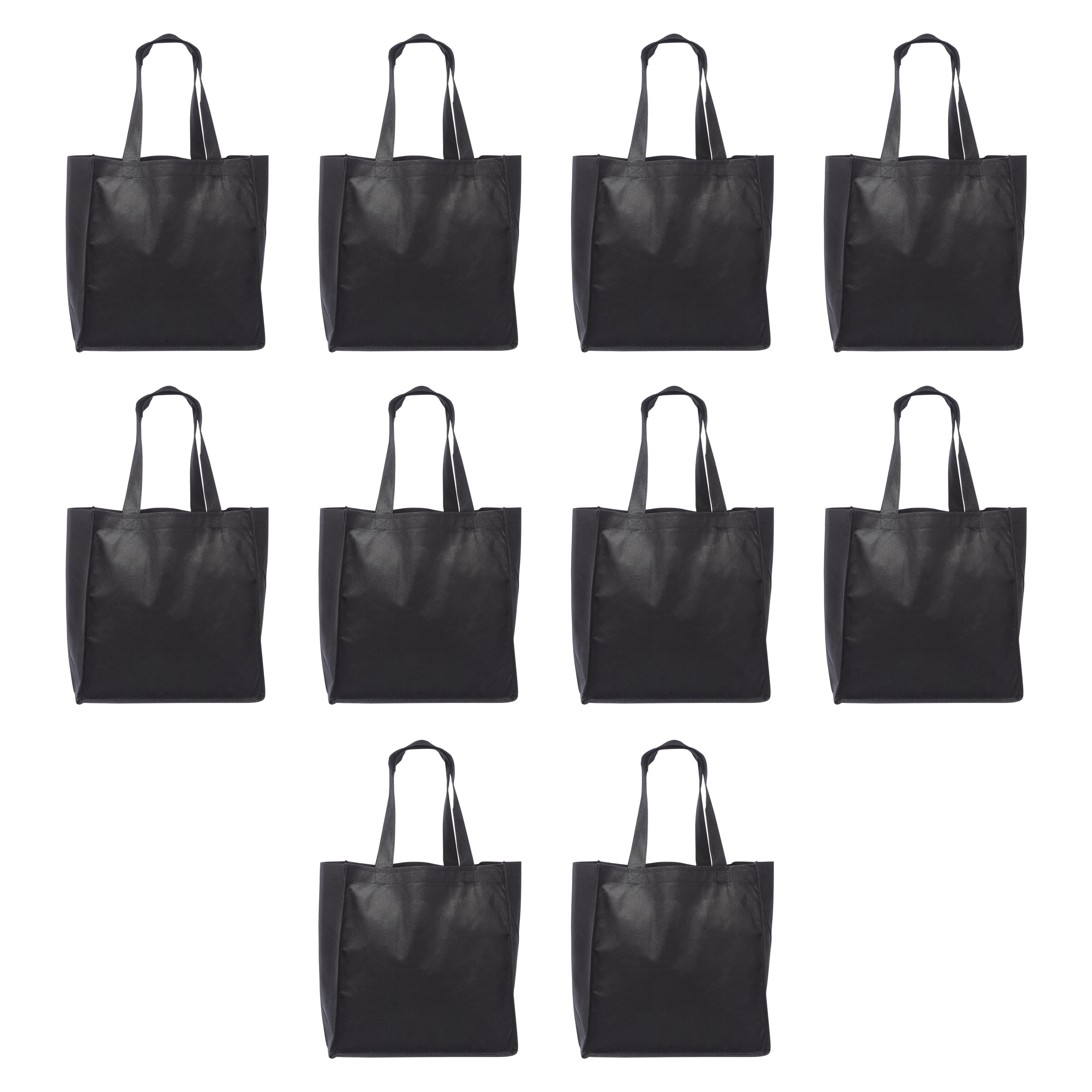 Reusable Cloth Grocery Shopping Tote Bags - 10 Pack - Foldable ...