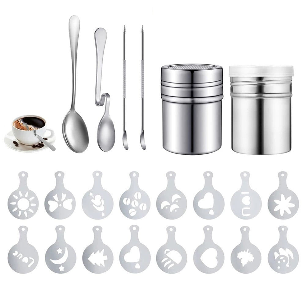 Reusable Coffee Decorating Stencils Coffee for Mold Tool Spoon Coffee ...