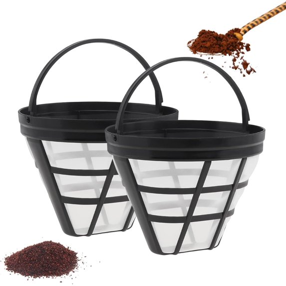 Reusable Coffee Filter Basket, 2 Pack cone Coffee Maker Filter #4 ...