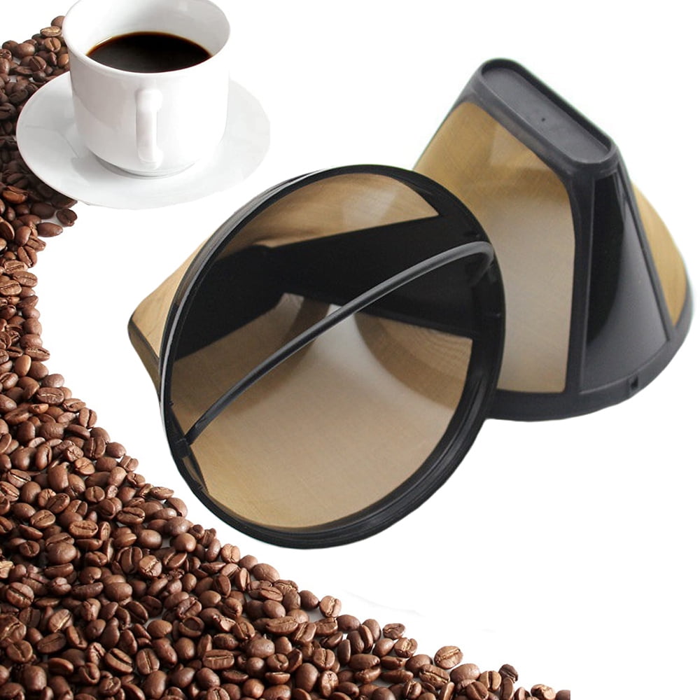 Reusable Coffee Filter Permanent Cone-Style Coffee Maker Machine Filter ...