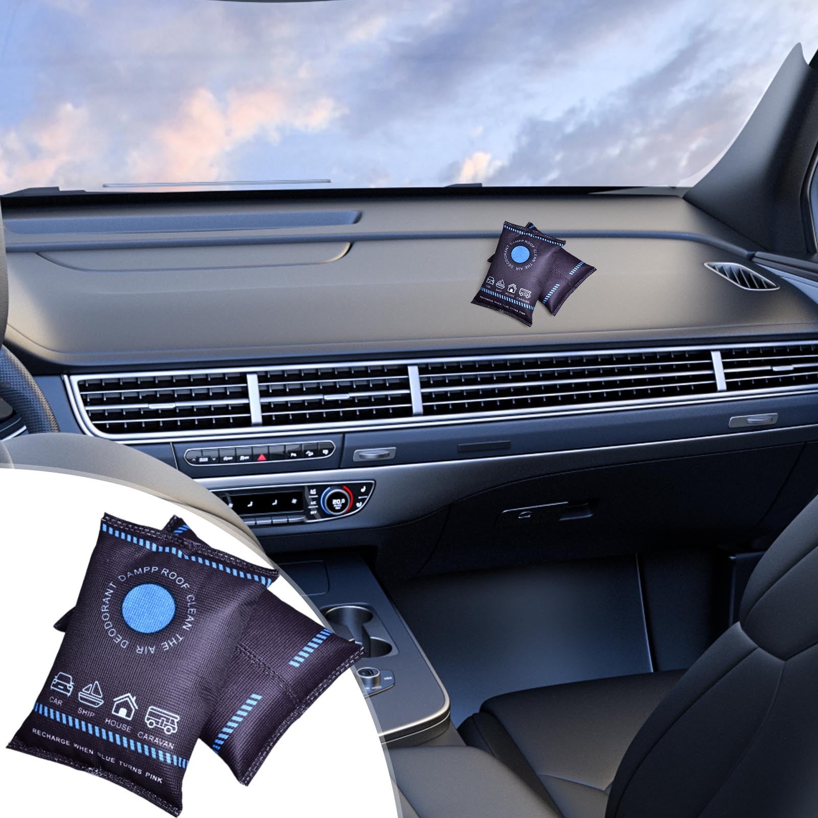 Reusable Color-Changing Silica Gel Dehumidifier - Car Room Moisture ...