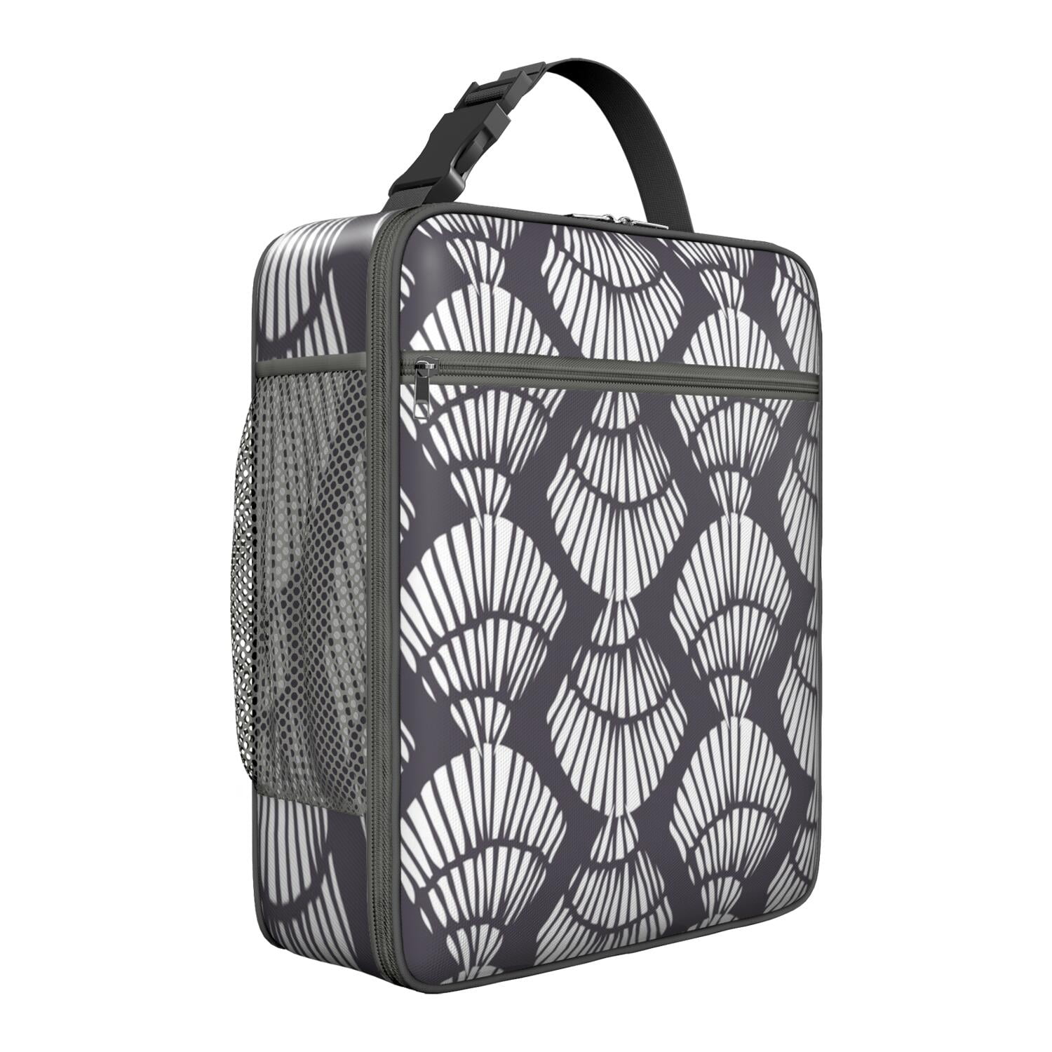 Reusable Cooler Lunch Bag with Conch Shell Pattern, Portable Insulated ...