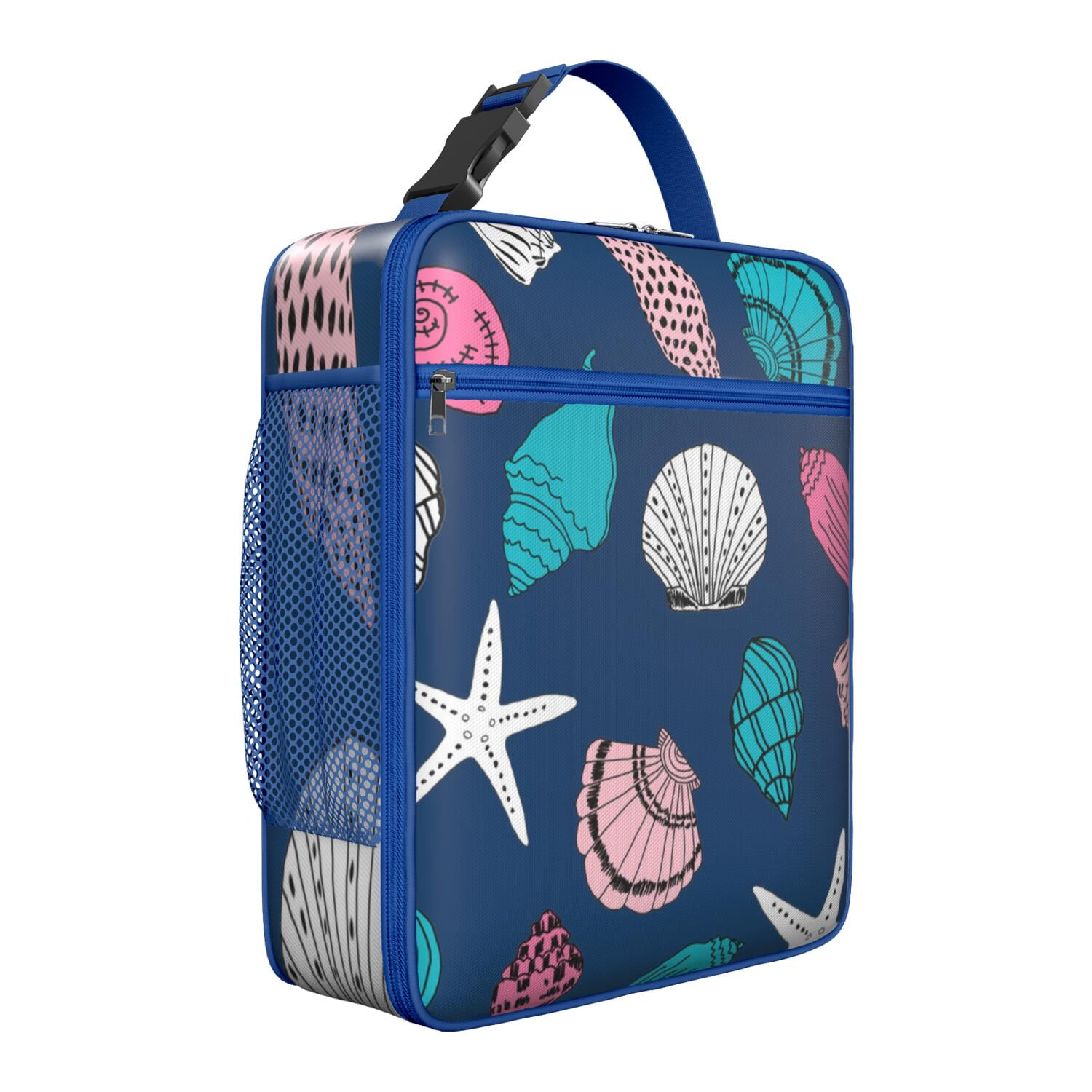 Reusable Cooler Lunch Bag with Conch Shell Pattern, Portable Insulated ...