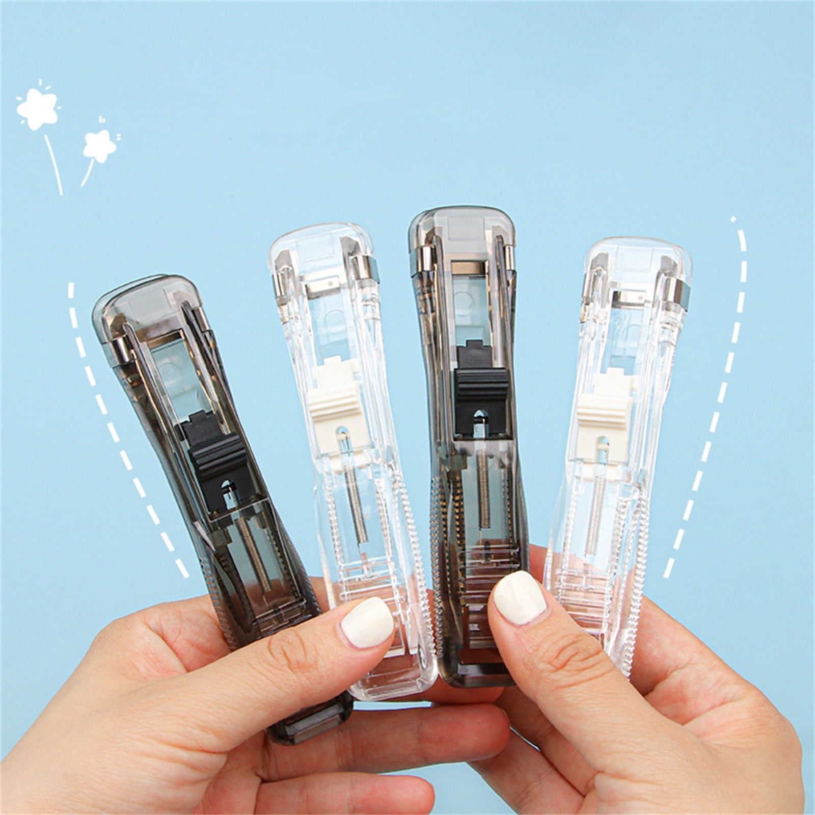 Reusable Creatives Stapler - Easy Use Clam Clip Dispenser | Holds 8 ...