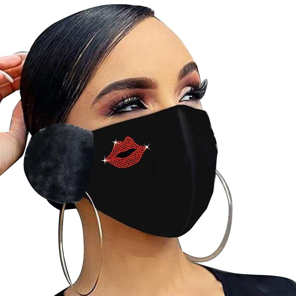 Reusable Crystal Face Mask Rhinestone Glitter Diamante Sparkle Face ...