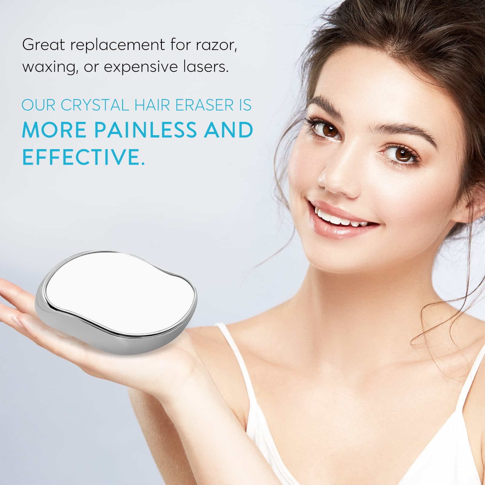 Reusable Crystal Hair Eraser Physical Hair Removal Tool Painless Safe ...