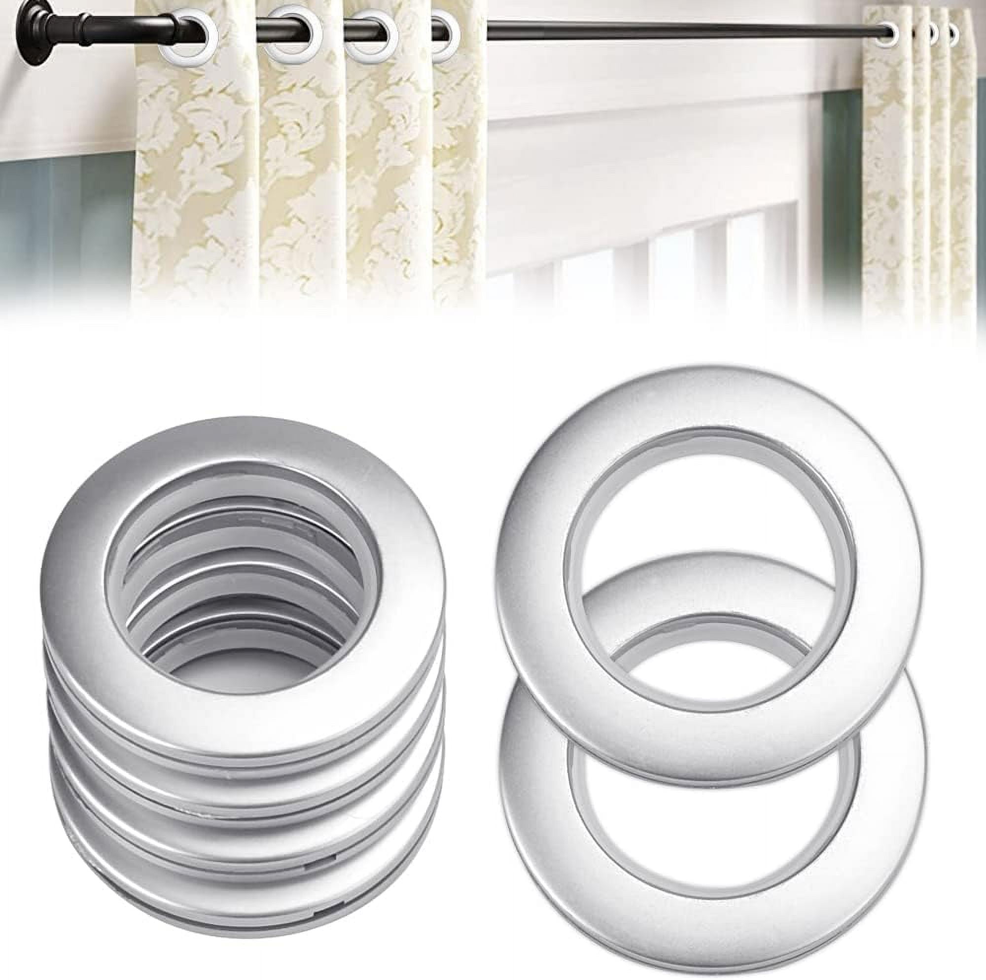 Reusable Curtain Grommets, Easy Install ABS Plastic Adjustable Smooth ...