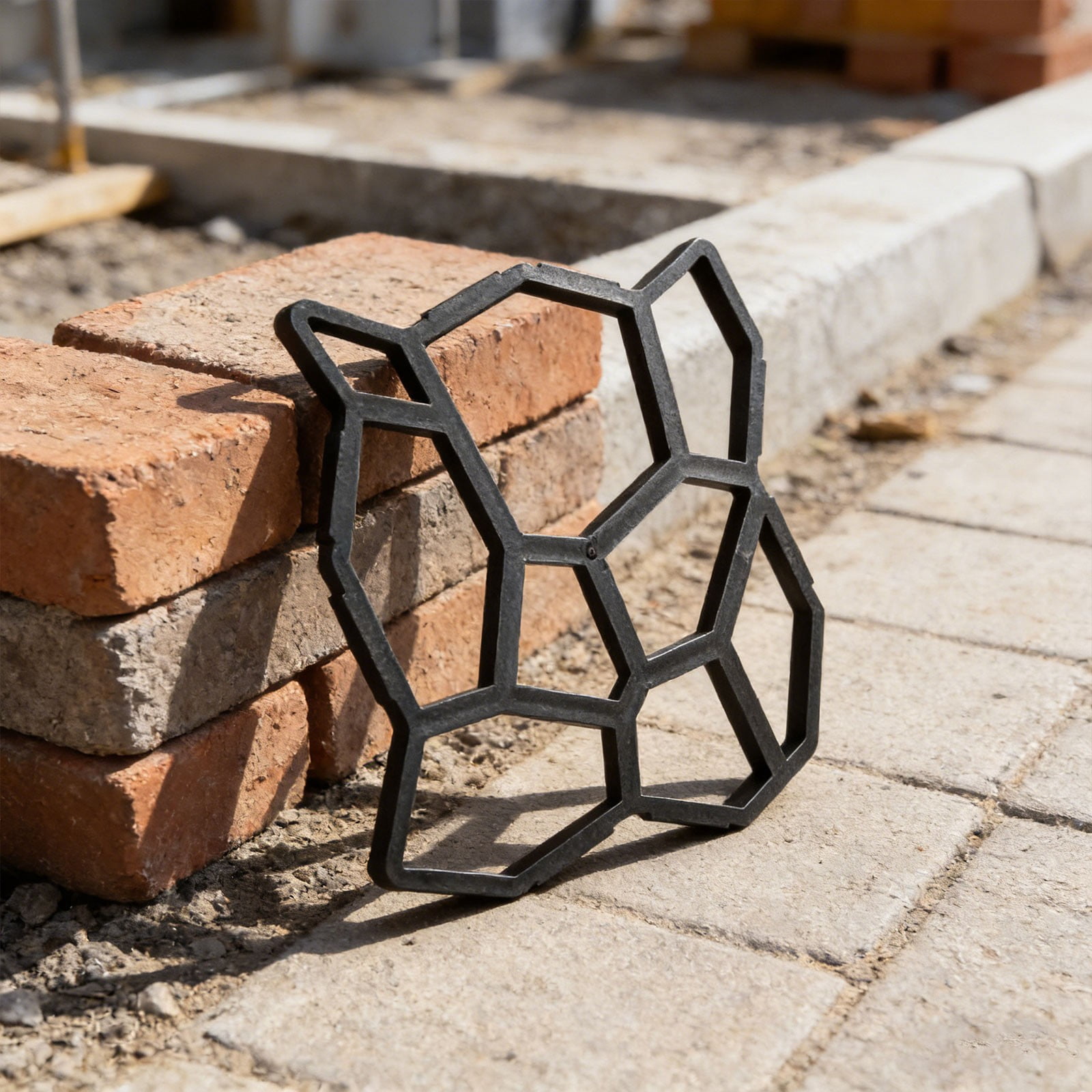 Reusable DIY Plastic Concrete Paving Mold, Stepping Stone Maker For ...