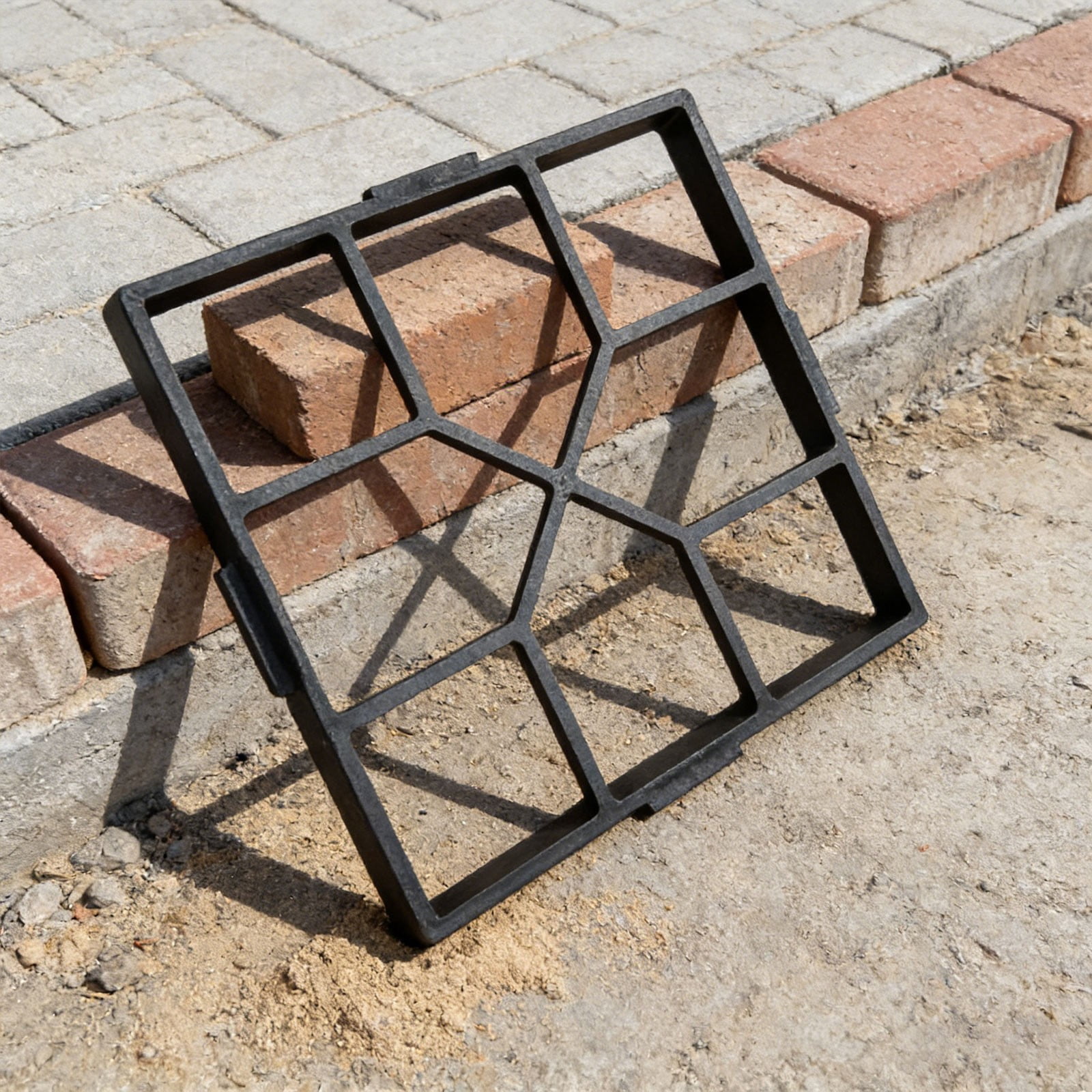 Reusable DIY Plastic Concrete Paving Mold, Stepping Stone Maker For ...