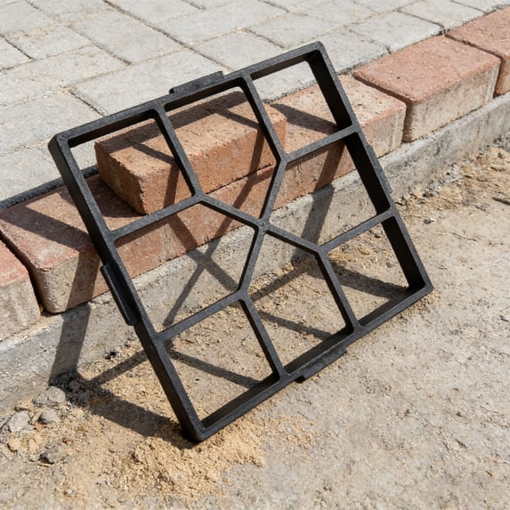 Reusable DIY Plastic Concrete Paving Mold, Stepping Stone Maker For ...