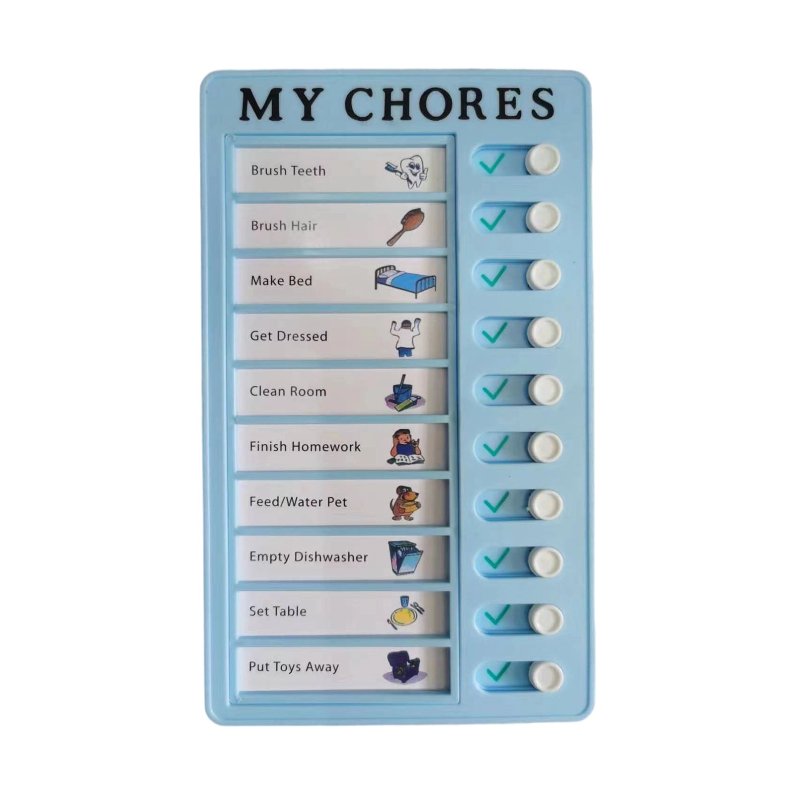 Reusable Daily Routine Chart for Kids Time Management Board 12x20cm ...
