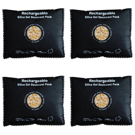 Reusable Desiccant Pack 400g (4-Pack) – Silica Gel Moisture Absorber ...