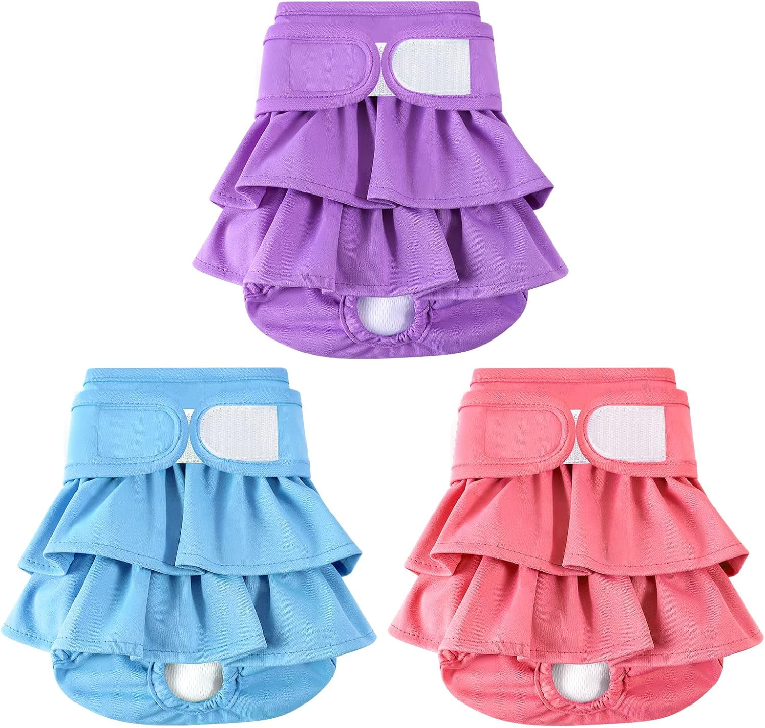 Reusable Dog Diapers Female 3 Pack Washable Highly Absorbent Doggy ...