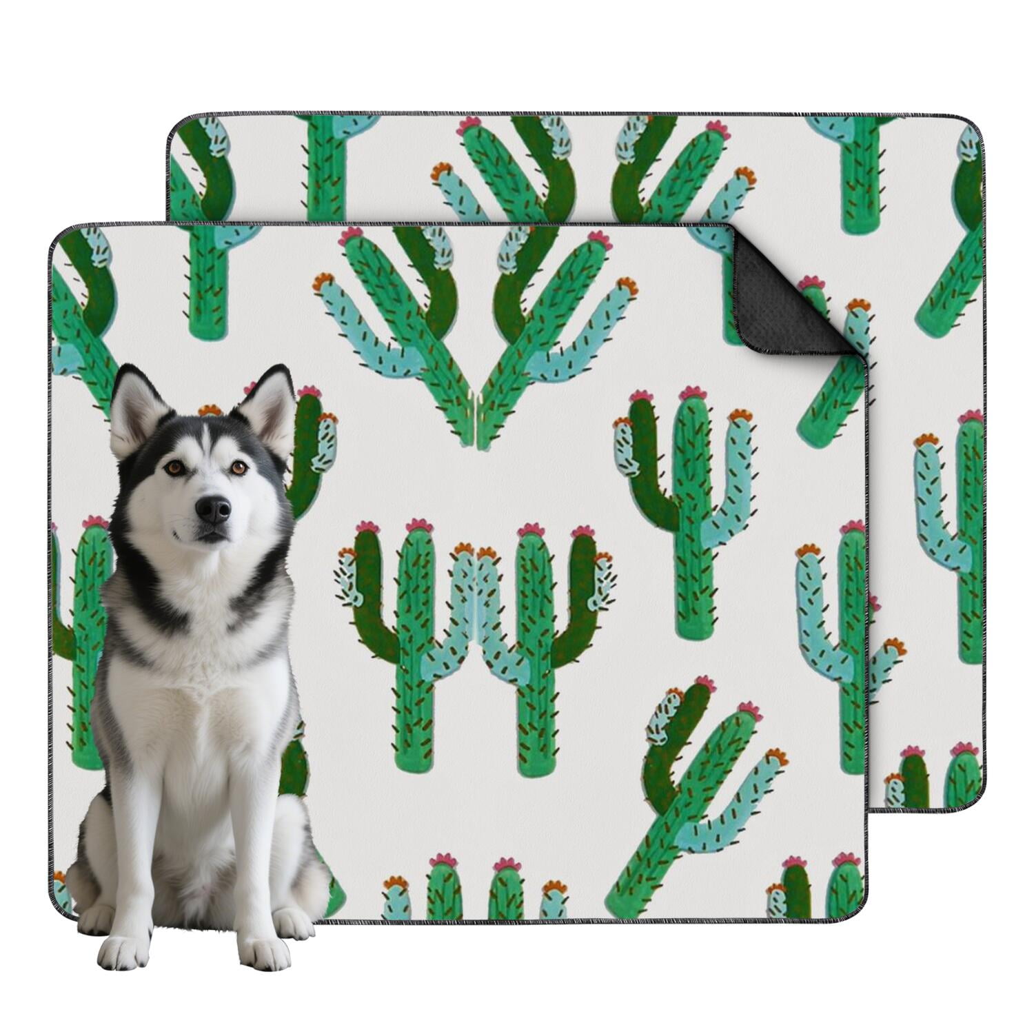 Reusable Dog Potty Pads with Decorative Greenery, Washable Absorbent ...