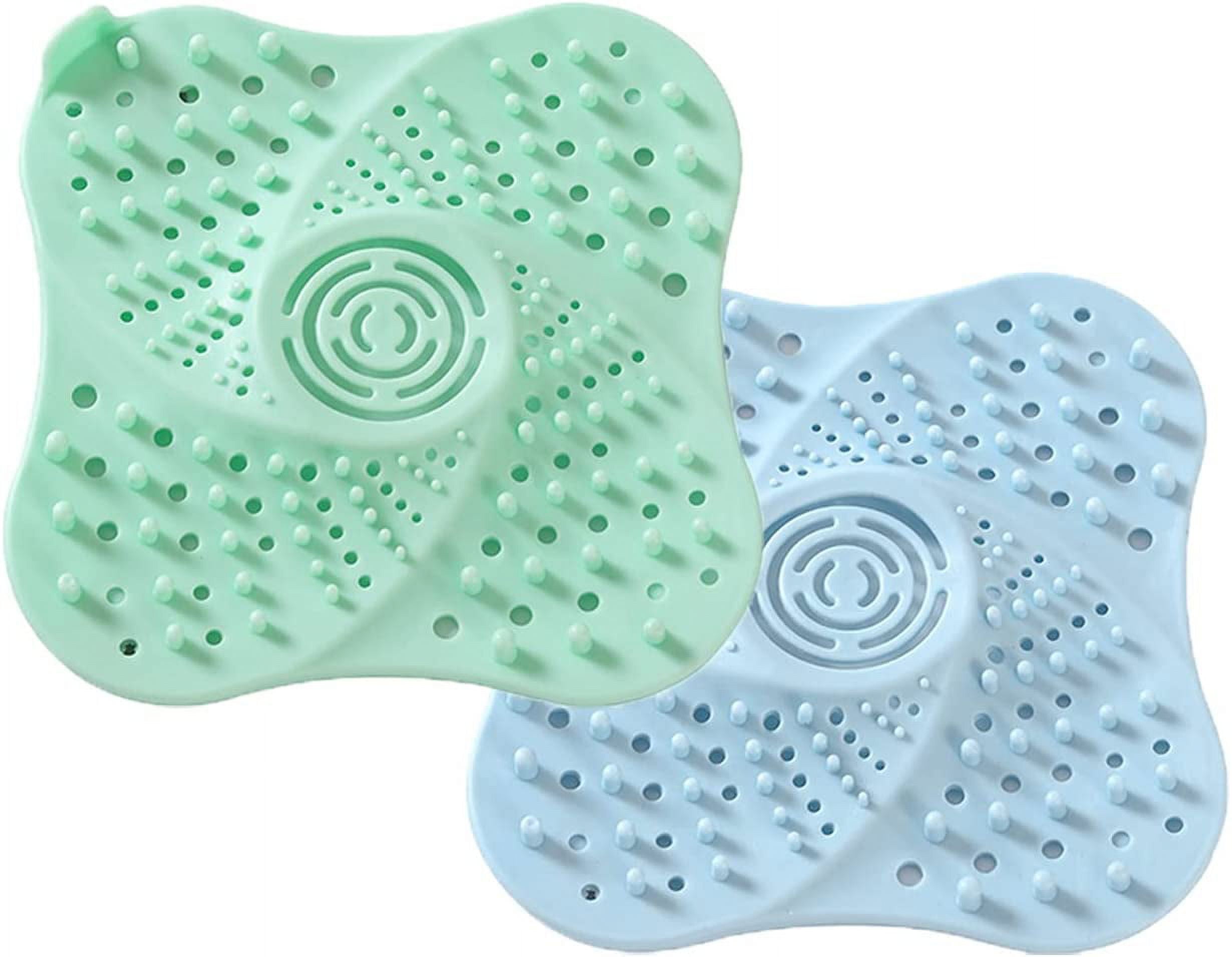 Reusable Drain Hair Catcher Cover w/ Suction Cups Durable Silicone ...