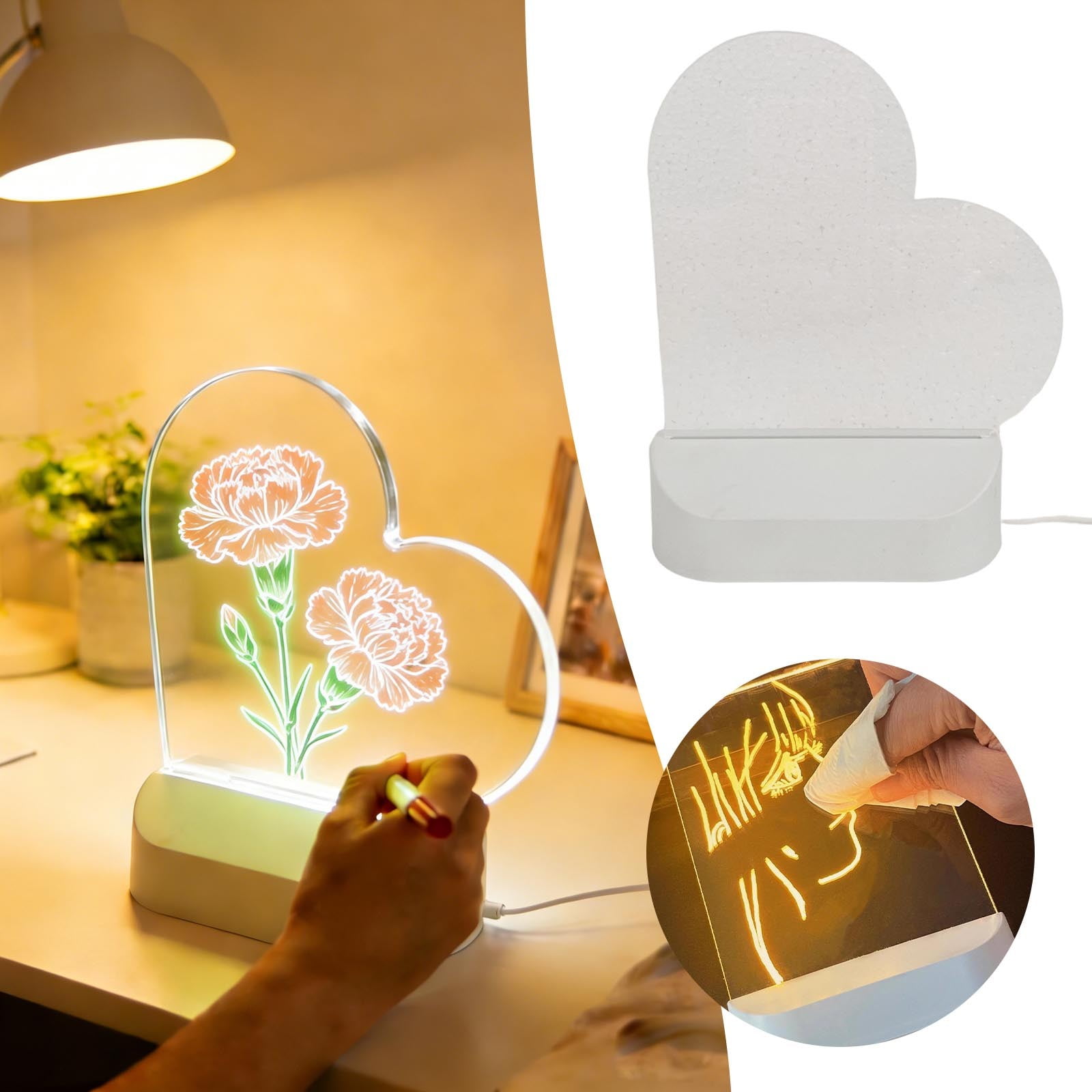Reusable Drawing Board and Memo Pad Desktop Organizer for Home Message ...