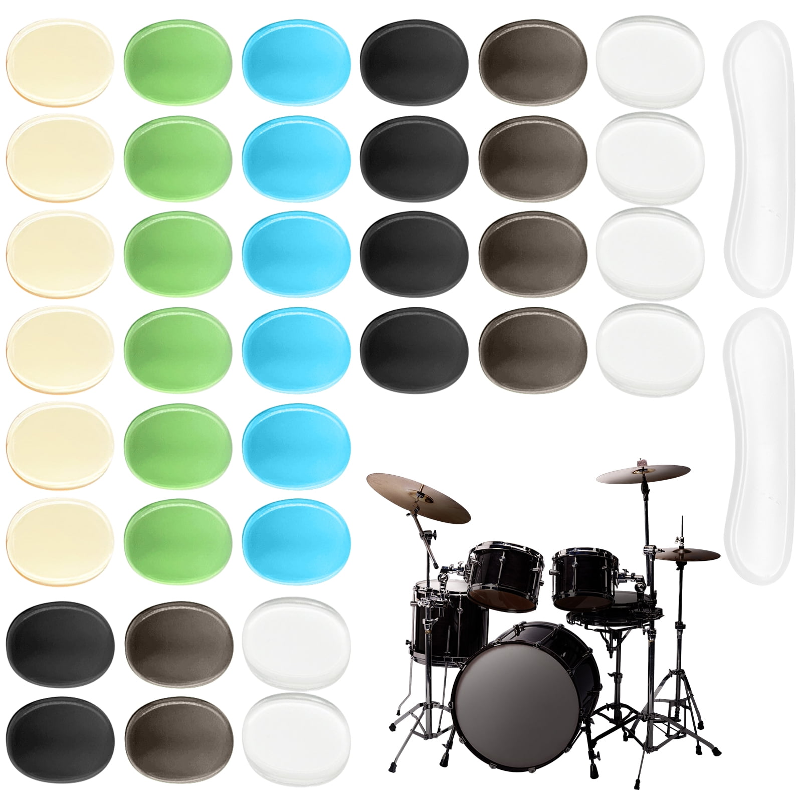 Reusable Drum Mute Pads High Elasticity Noise Dampeners Silicone ...
