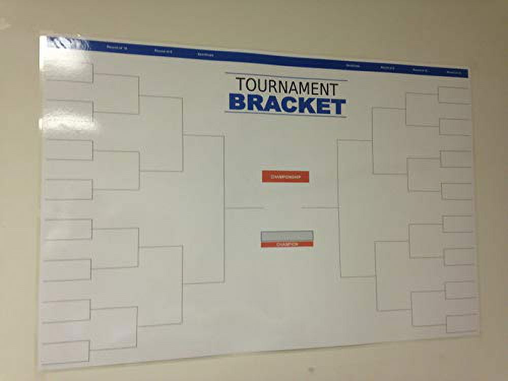 Reusable Dry Erase 32-Team Tournament Bracket Poster 24x36 - Walmart.com