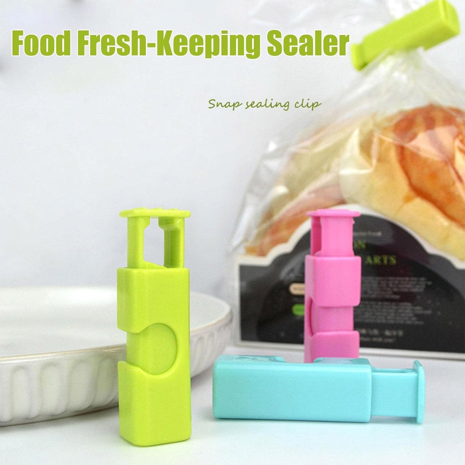 Reusable Durable Food Clips, Moisture-Resistant Easy-Grip Sealing Clips ...
