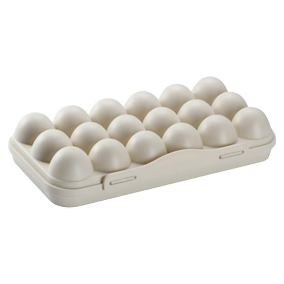 Reusable Egg Carton With Lid 18 Grid Stackable Fridge Egg Holder Tray ...