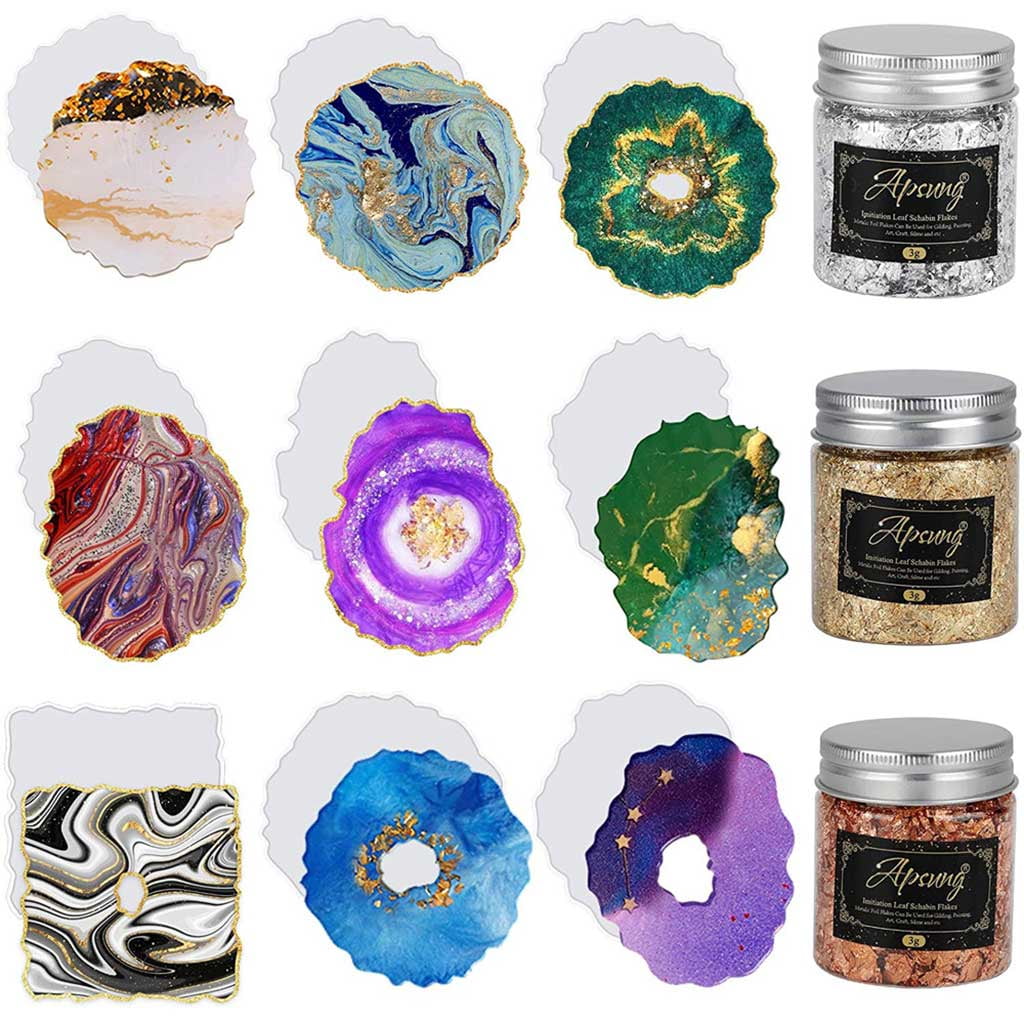 Reusable Epoxy Resin Molds Silicone Irregular Wave Small Tea-Cup ...