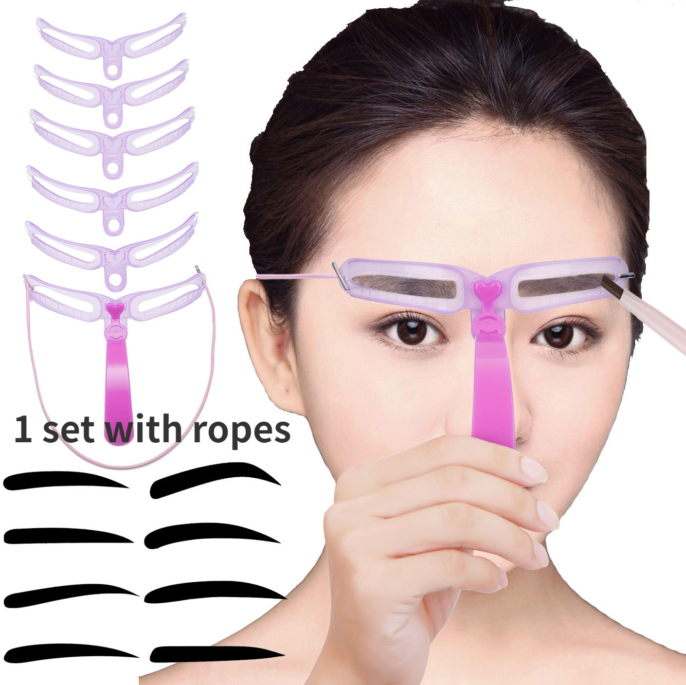 Reusable Eyebrow Shaper Brow Stamp Template Eyebrows Shape Set Eyebrow ...