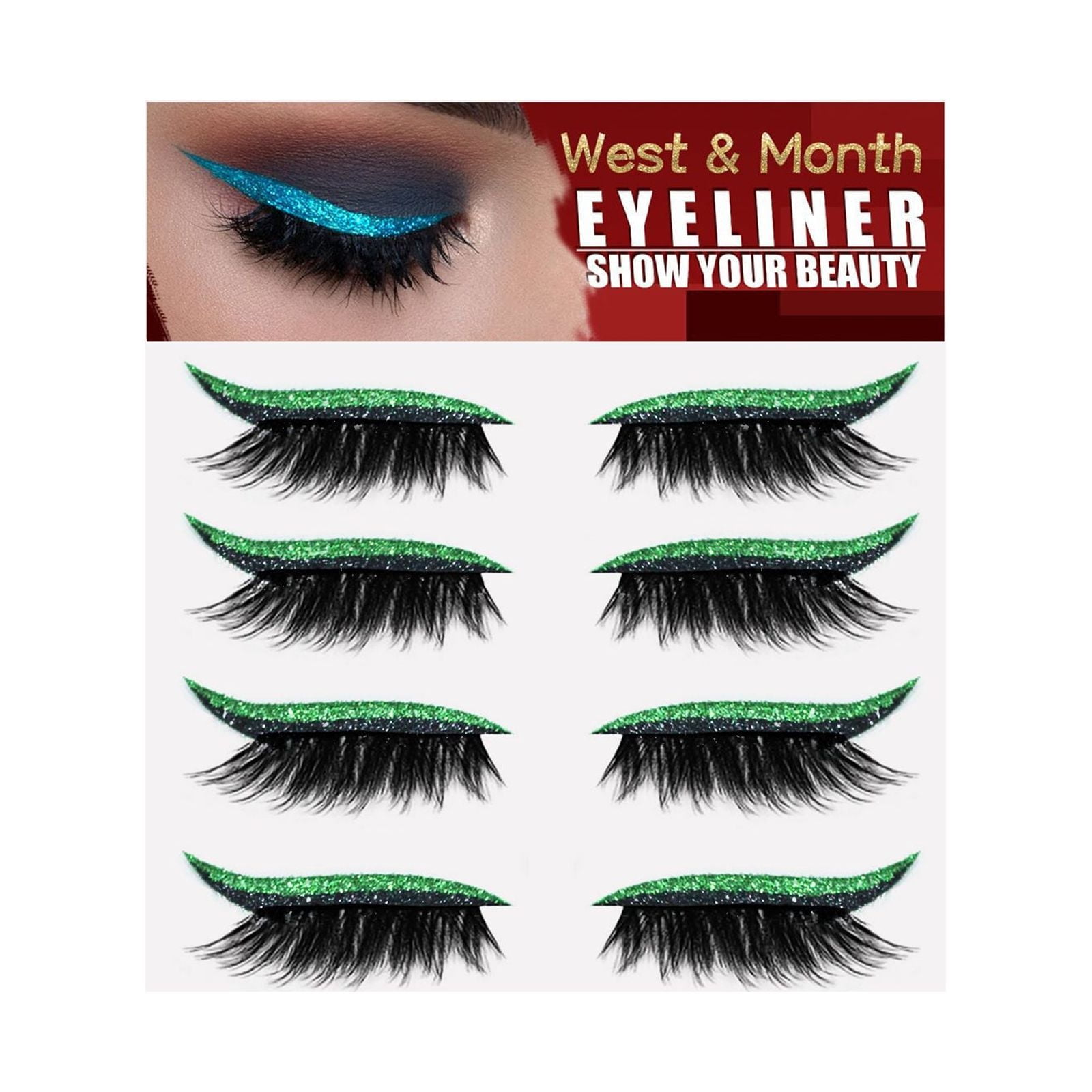 Reusable Eyelash Stickers 4 Pairs, No Glue Self-Adhesive False Lashes ...