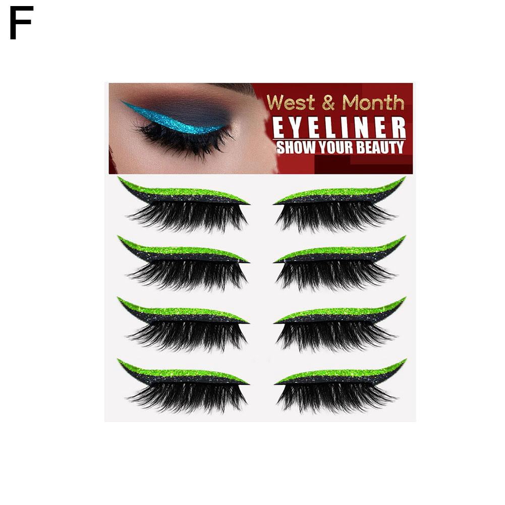 Reusable Eyeliner and Eyelash Stickers False Eyelashes Shadow Eye ...