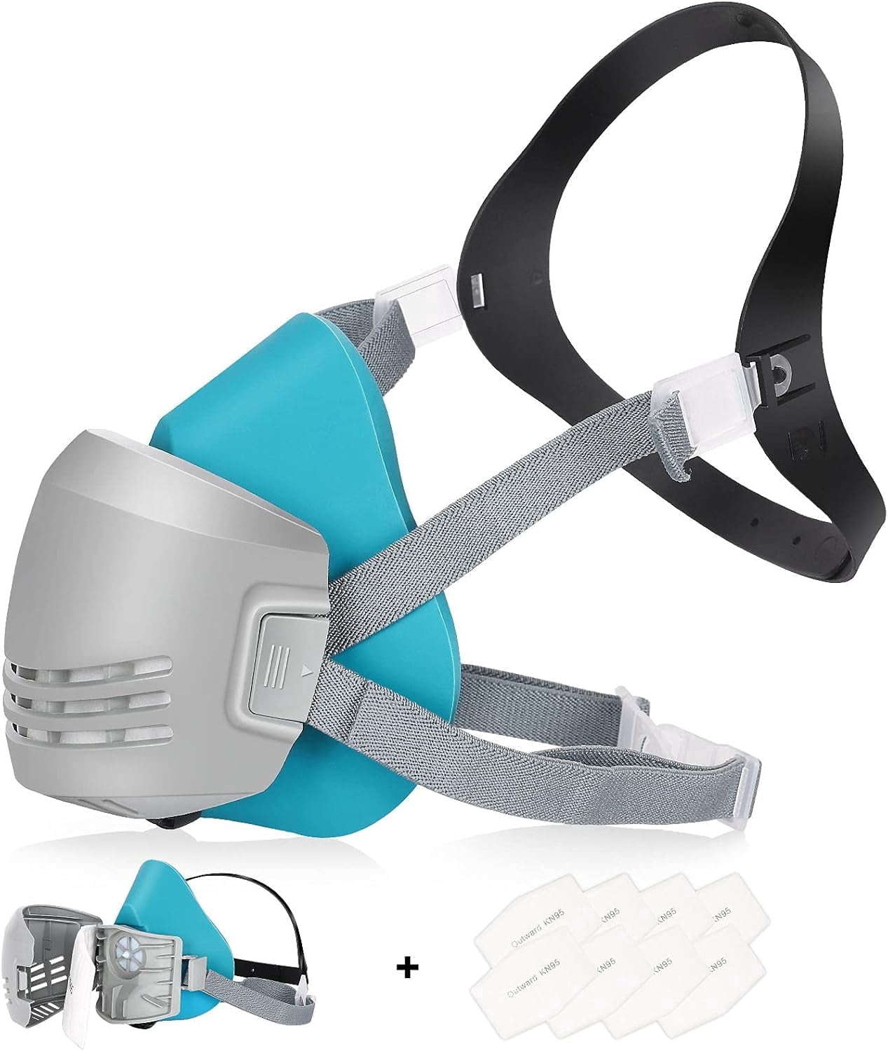 Respirator Mask with 8 Filters Set - Half Paint Mask for Epoxy Resin ...