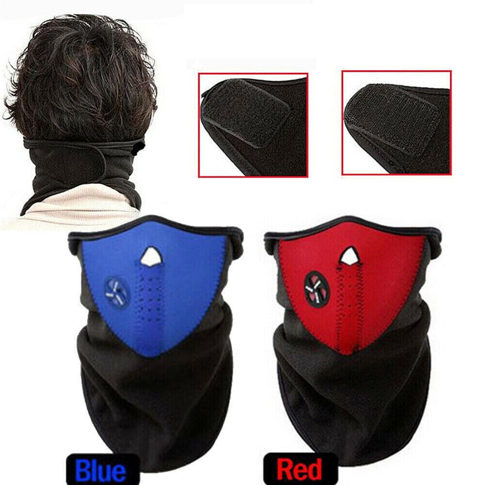 Reusable Face with Filter Valves Neoprene Fleece Warmer Neck Gaiter ...