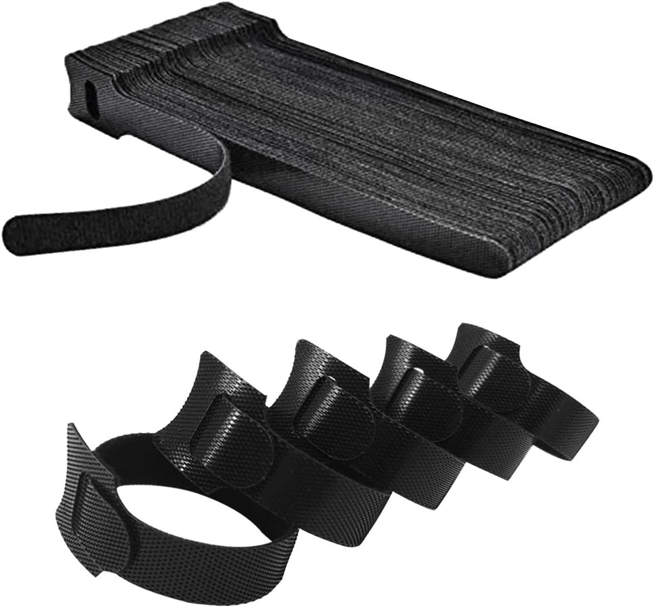 Reusable Fastening Cable Ties Adjustable Cord Ties, Microfiber Cloth ...