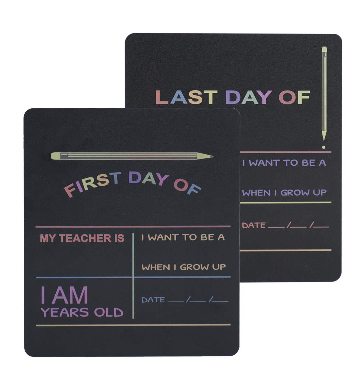 Custom Product Solutions Reusable School Blackboard Chalk Sign, Photo ...