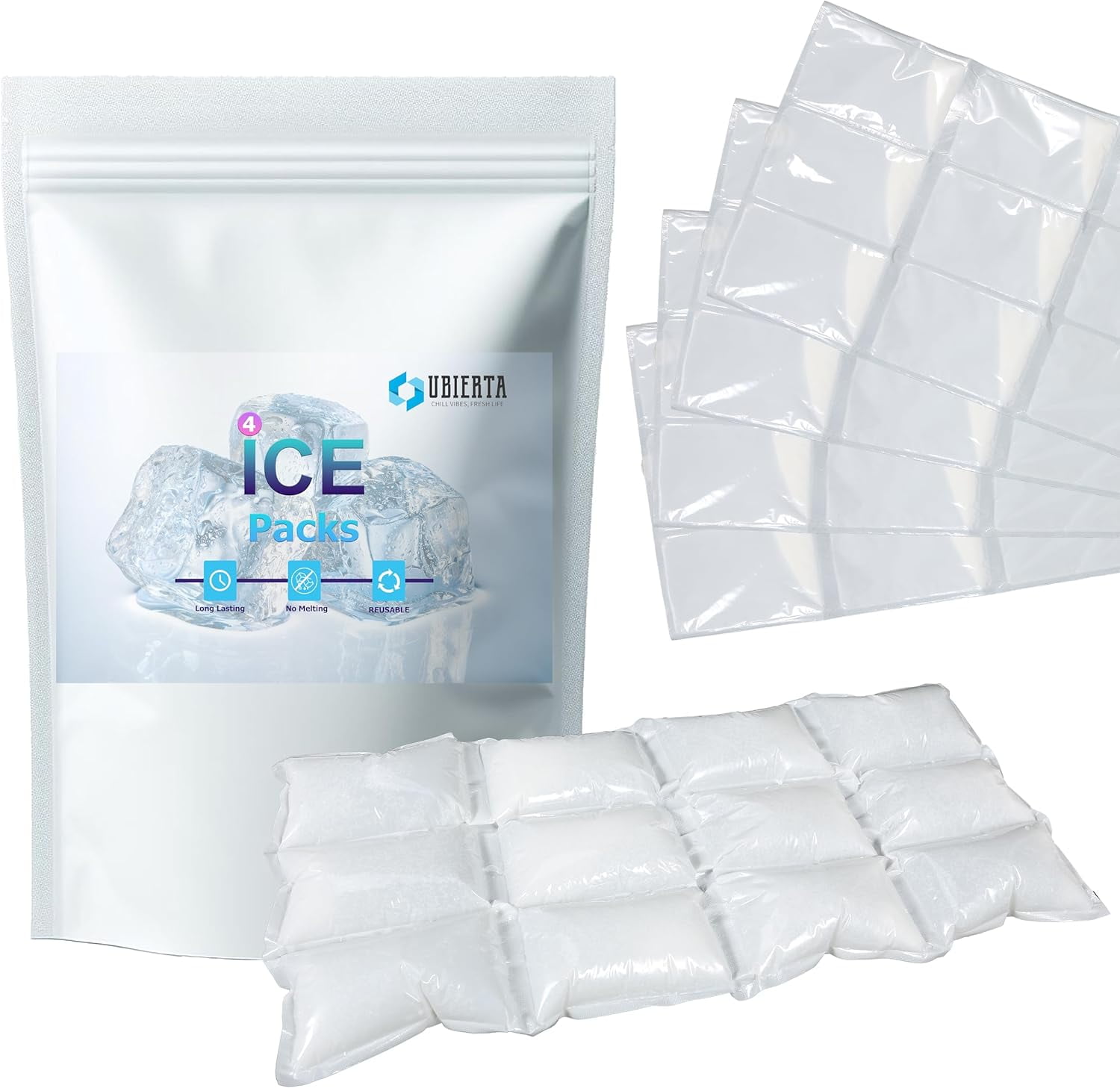 Reusable & Flexible Ice Packs for Coolers - Long-Lasting Freezer Packs ...