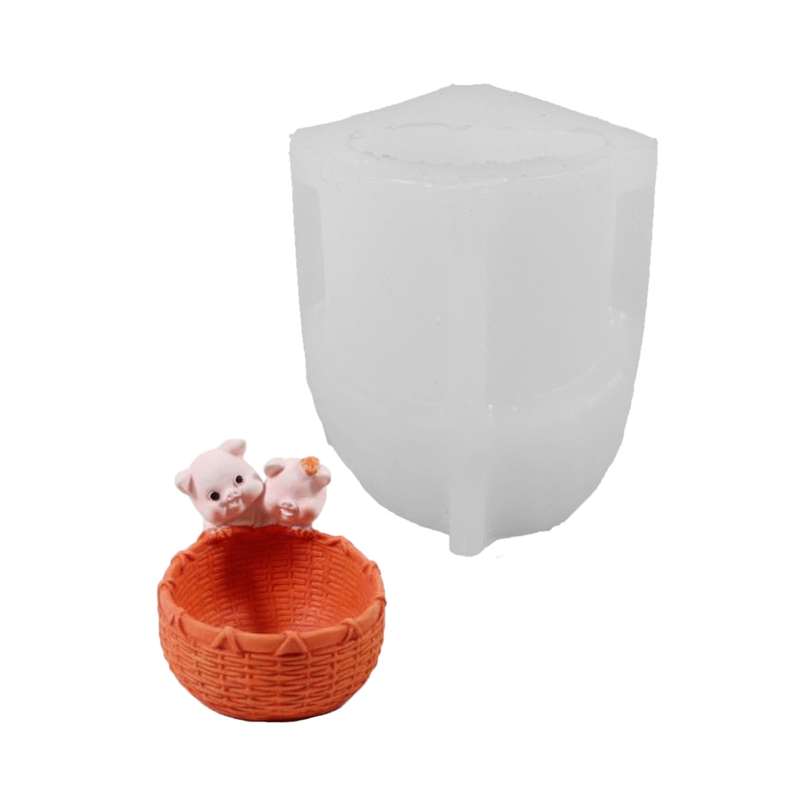Reusable Flexible Pigs Theme Silicone Molds for Concrete Resin Crafts ...