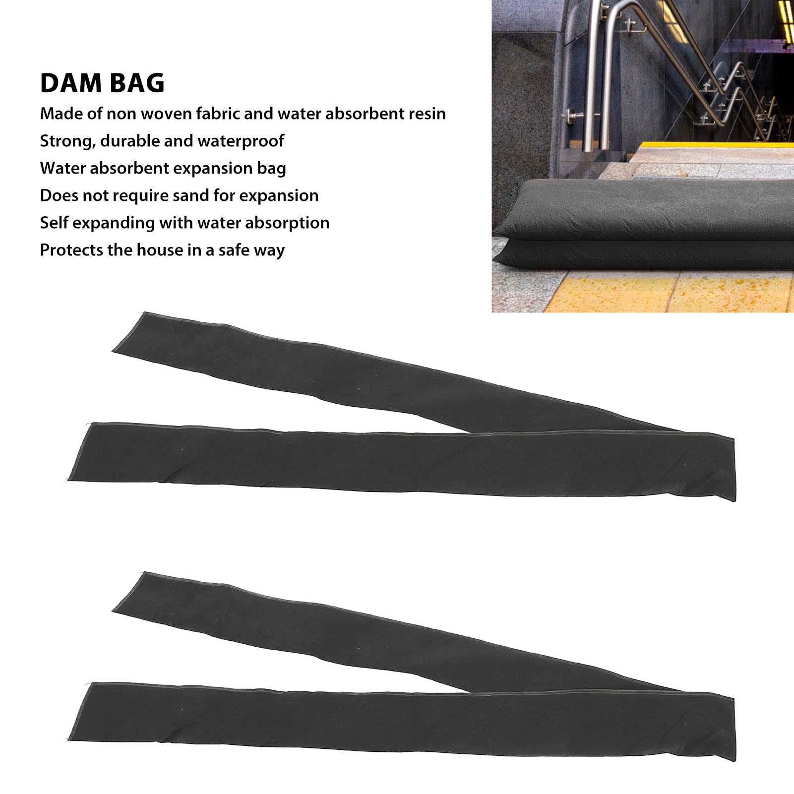 Reusable Flood Barriers, Water Absorbent Resin Dam Bags For Home ...