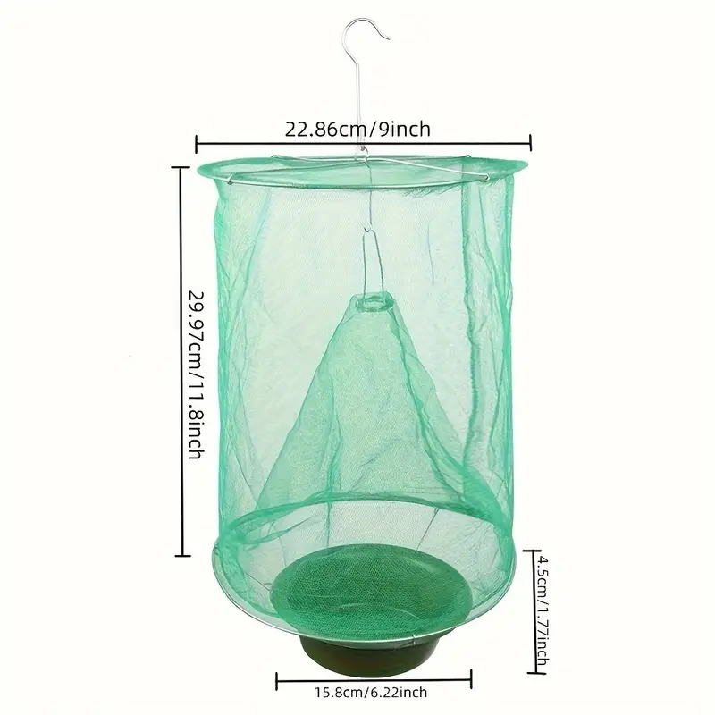 Reusable Fly Trap Cage, Outdoor/Indoor Insect Mesh Pest Catcher ...