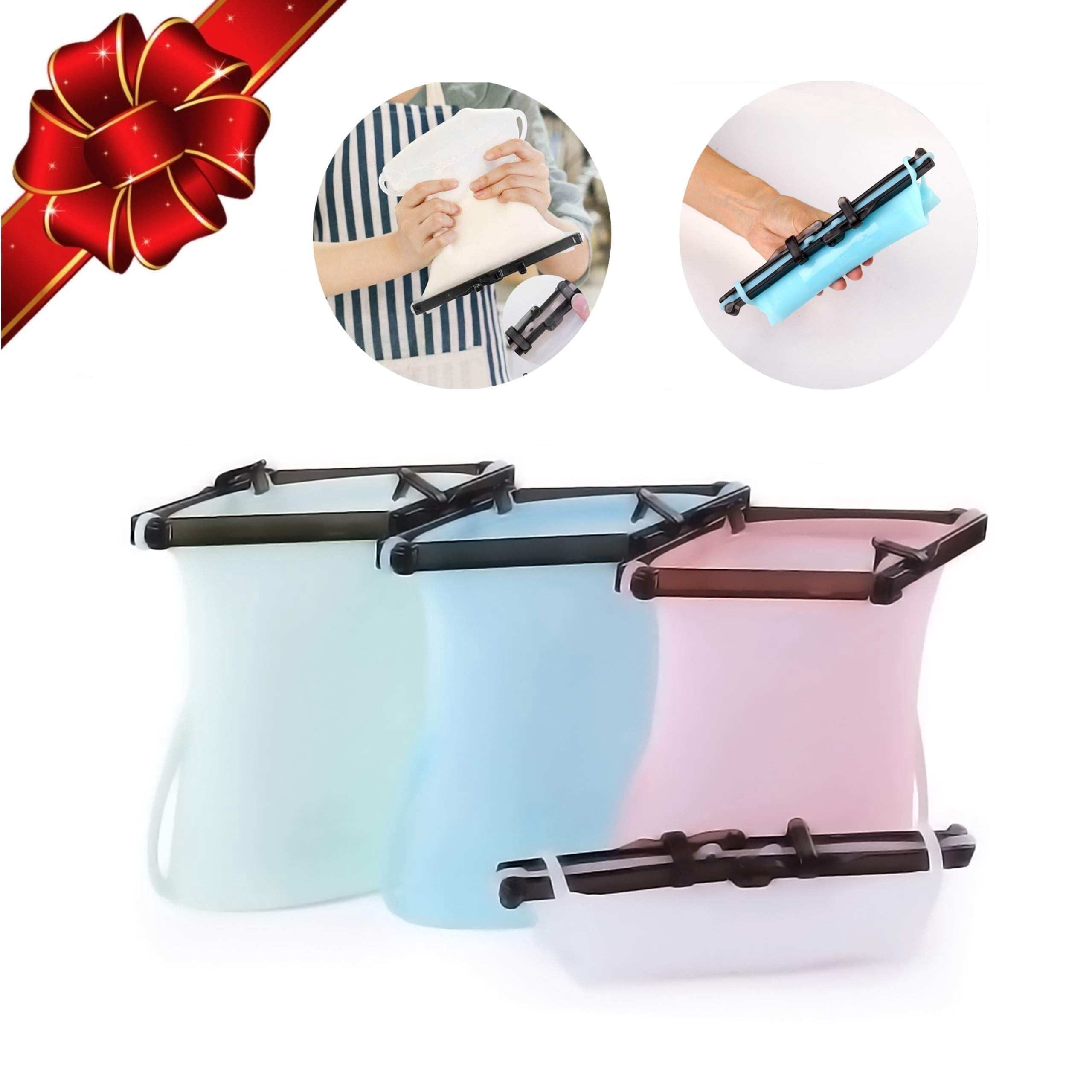 Reusable Food Bag Silicone Storage Dishwasher Safe Easy Dry Bags Food ...