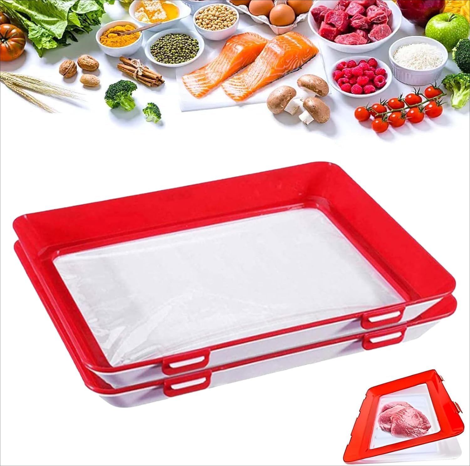Reusable Food Preserving Tray, Food Preservation Tray, Foods Service ...