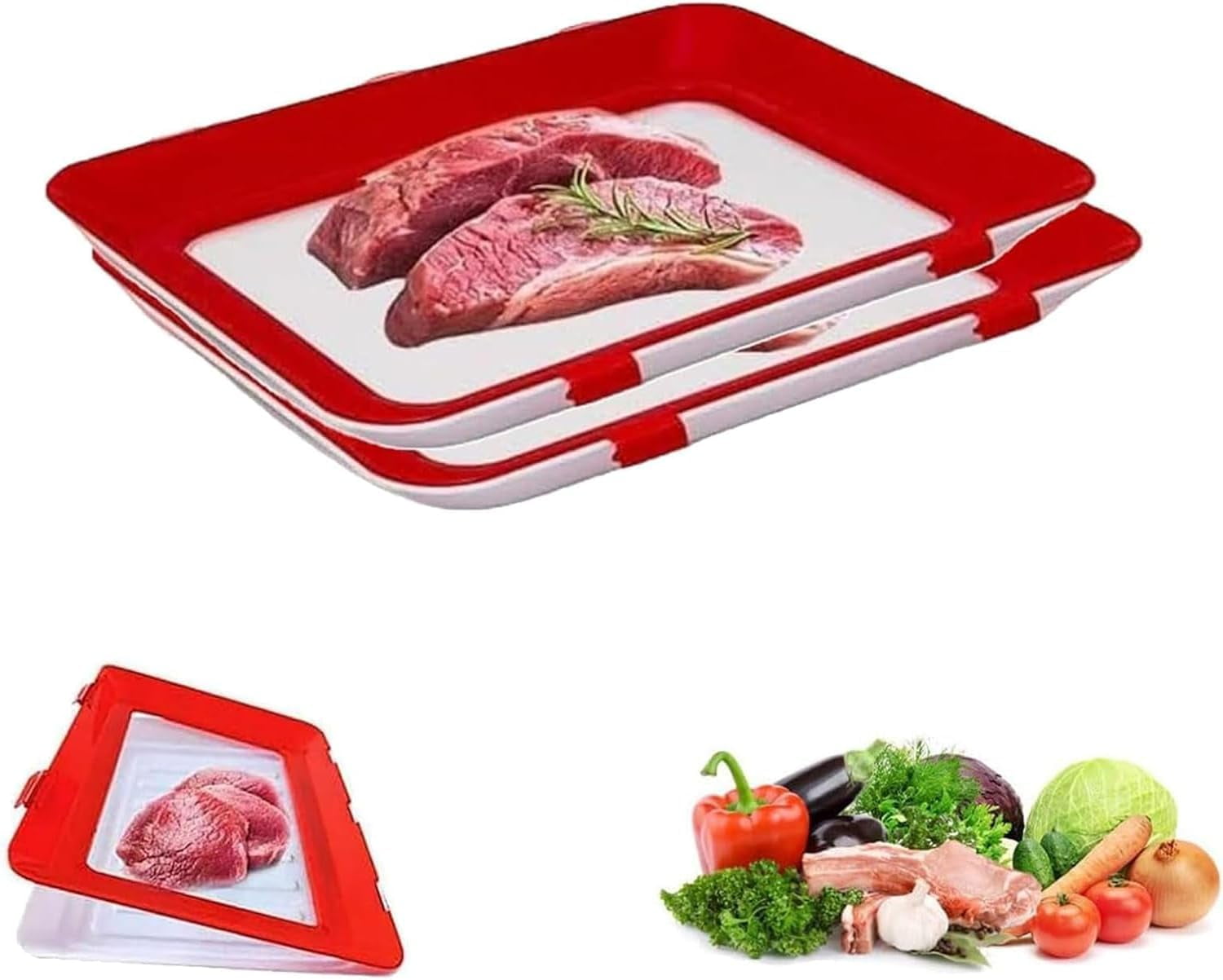 Reusable Food Preserving Tray, Food Storage, Sustainable Airtight Food ...