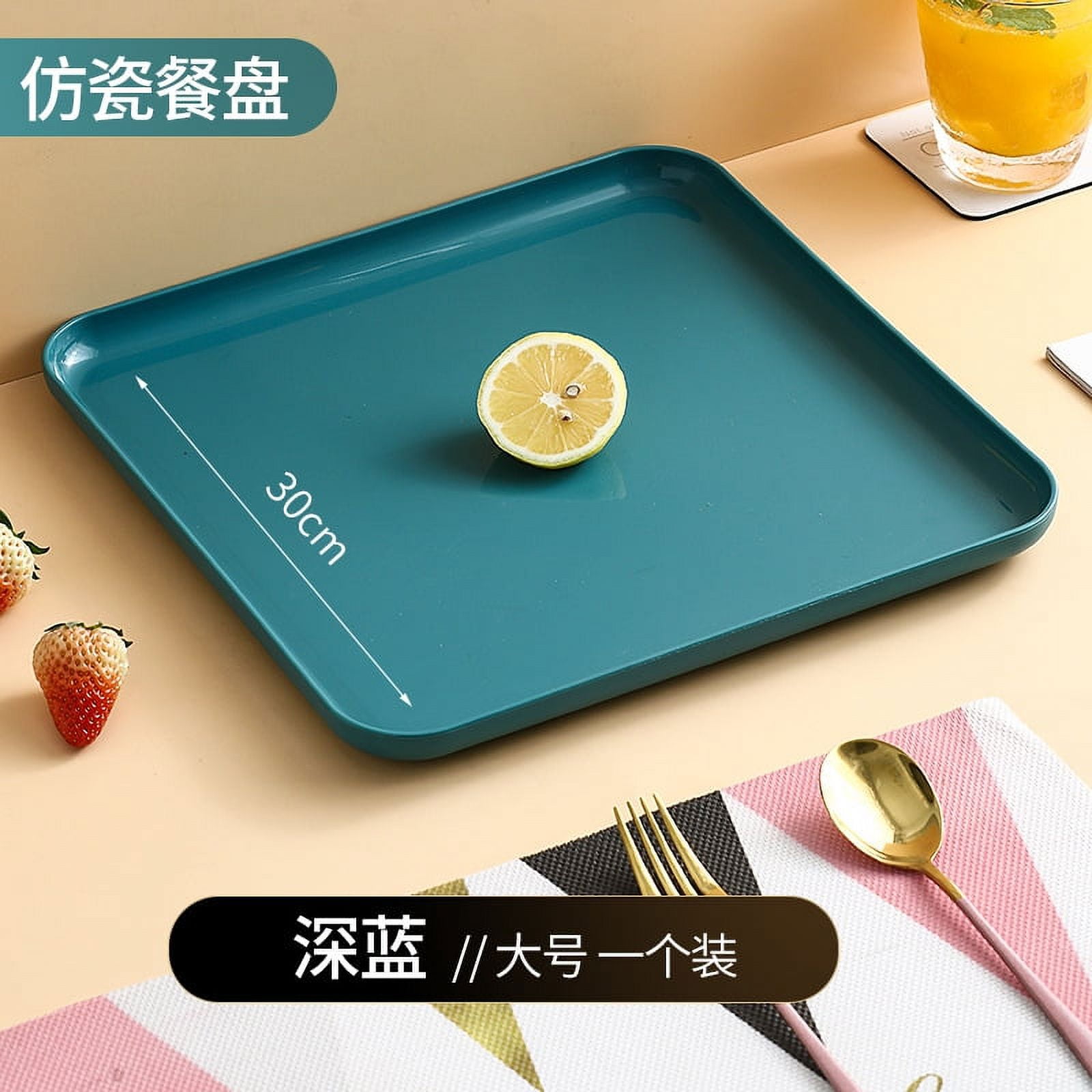 Reusable Food Serving Tray Restaurant Snack Fruit Tray Square Breakfast ...