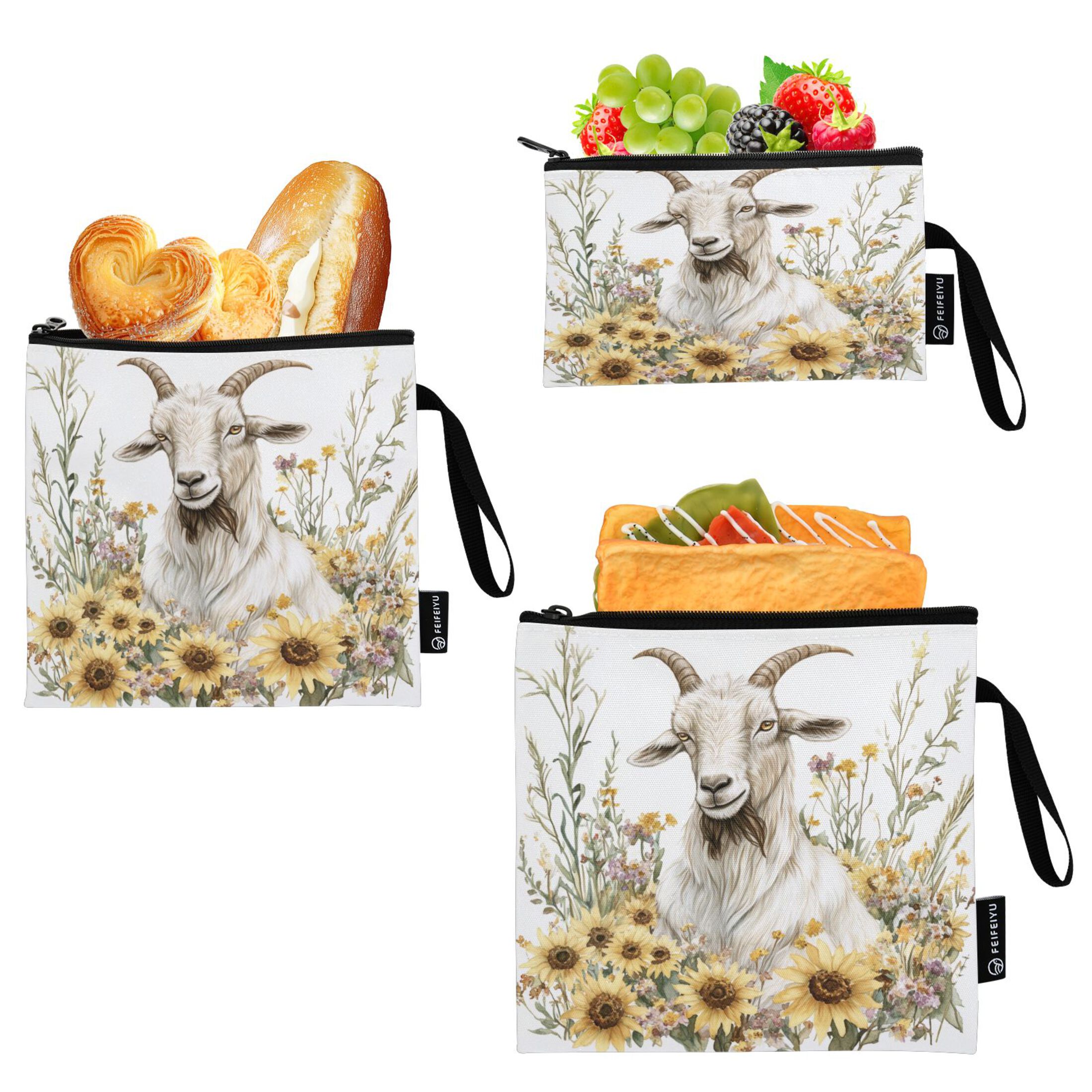 Reusable Food Storage Bags with Eco-Friendly EVA Lining Lunch Bag for ...