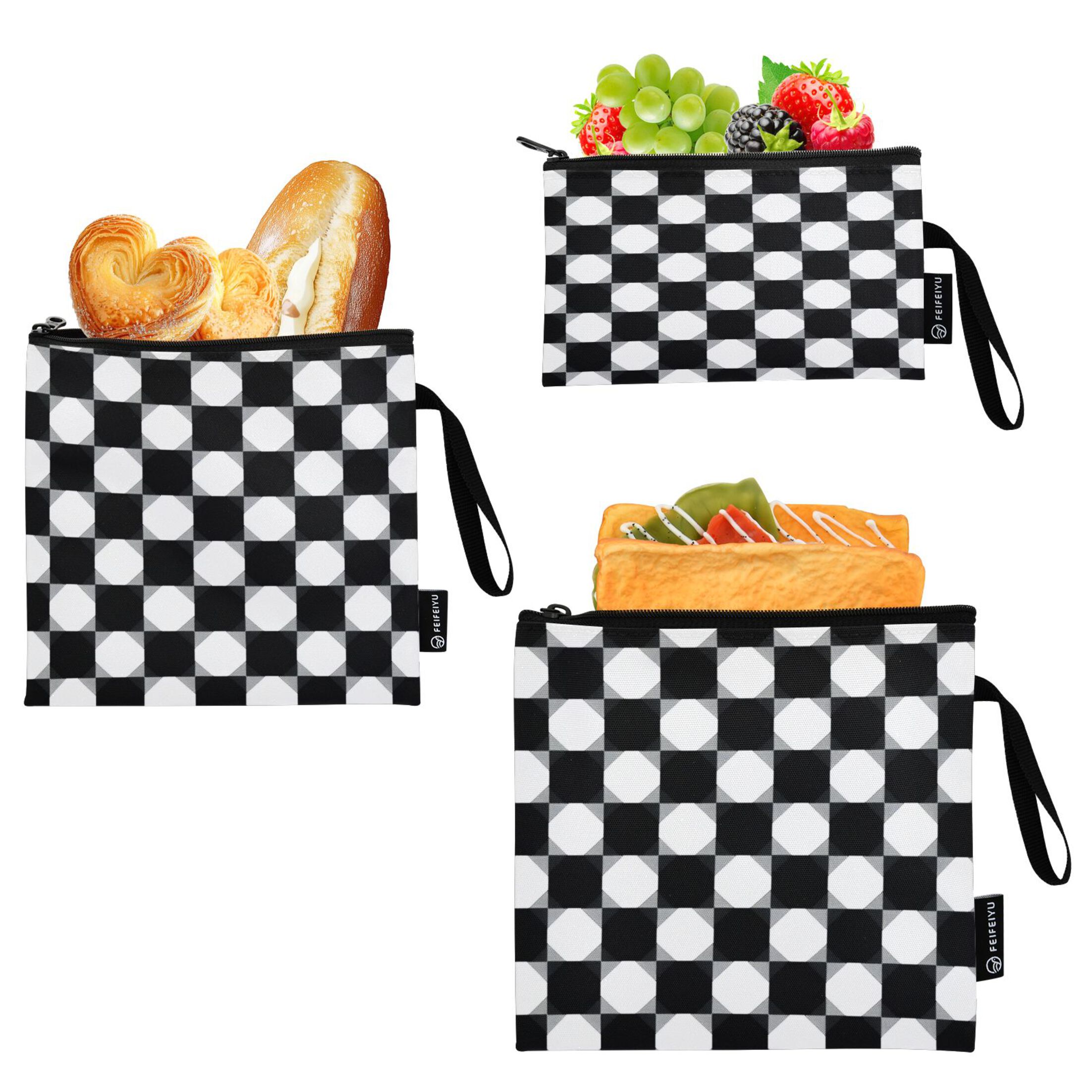 Reusable Food Storage Bags with Eco-Friendly EVA Lining Lunch Bag for ...