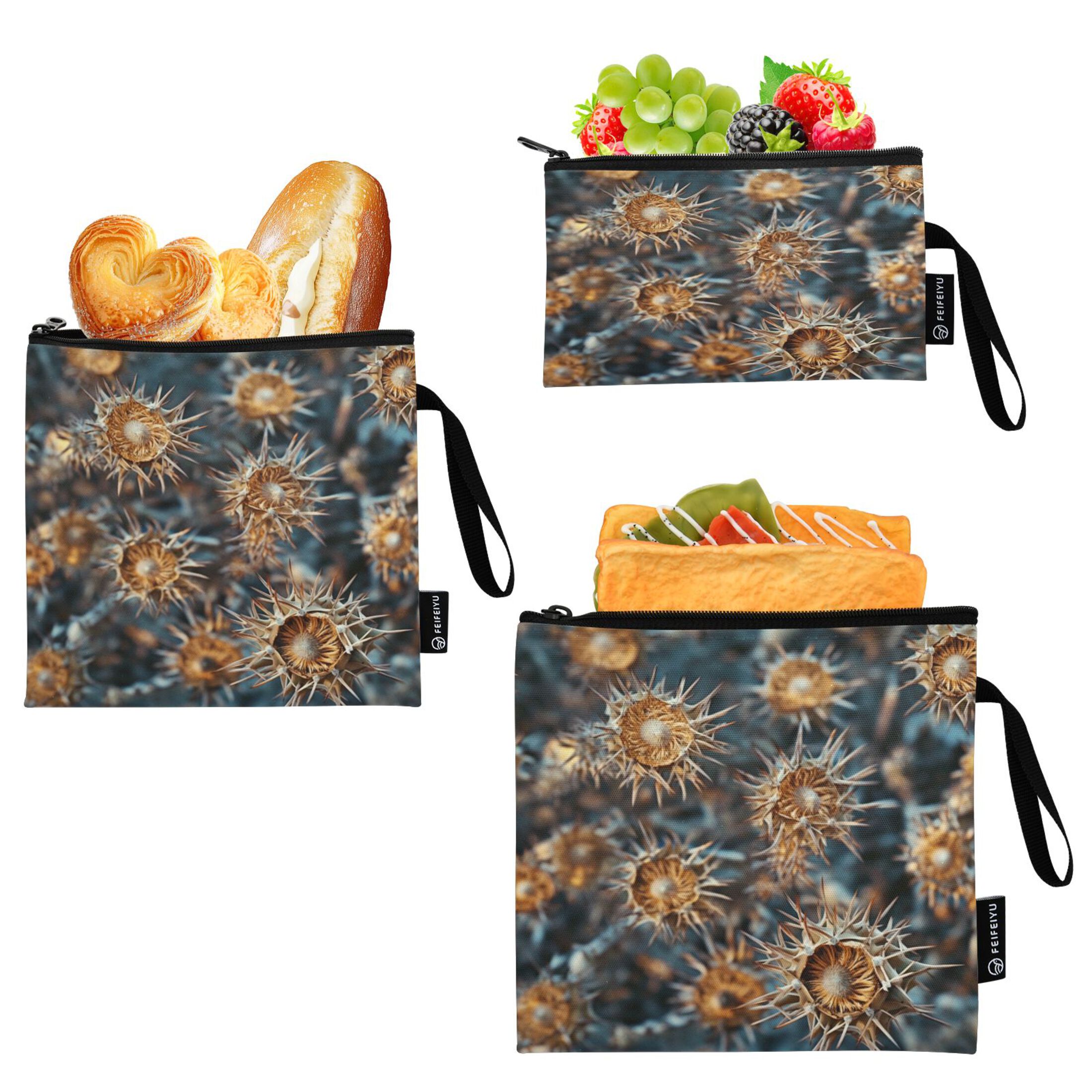 Reusable Food Storage Bags with Eco-Friendly EVA Lining Lunch Bag for ...