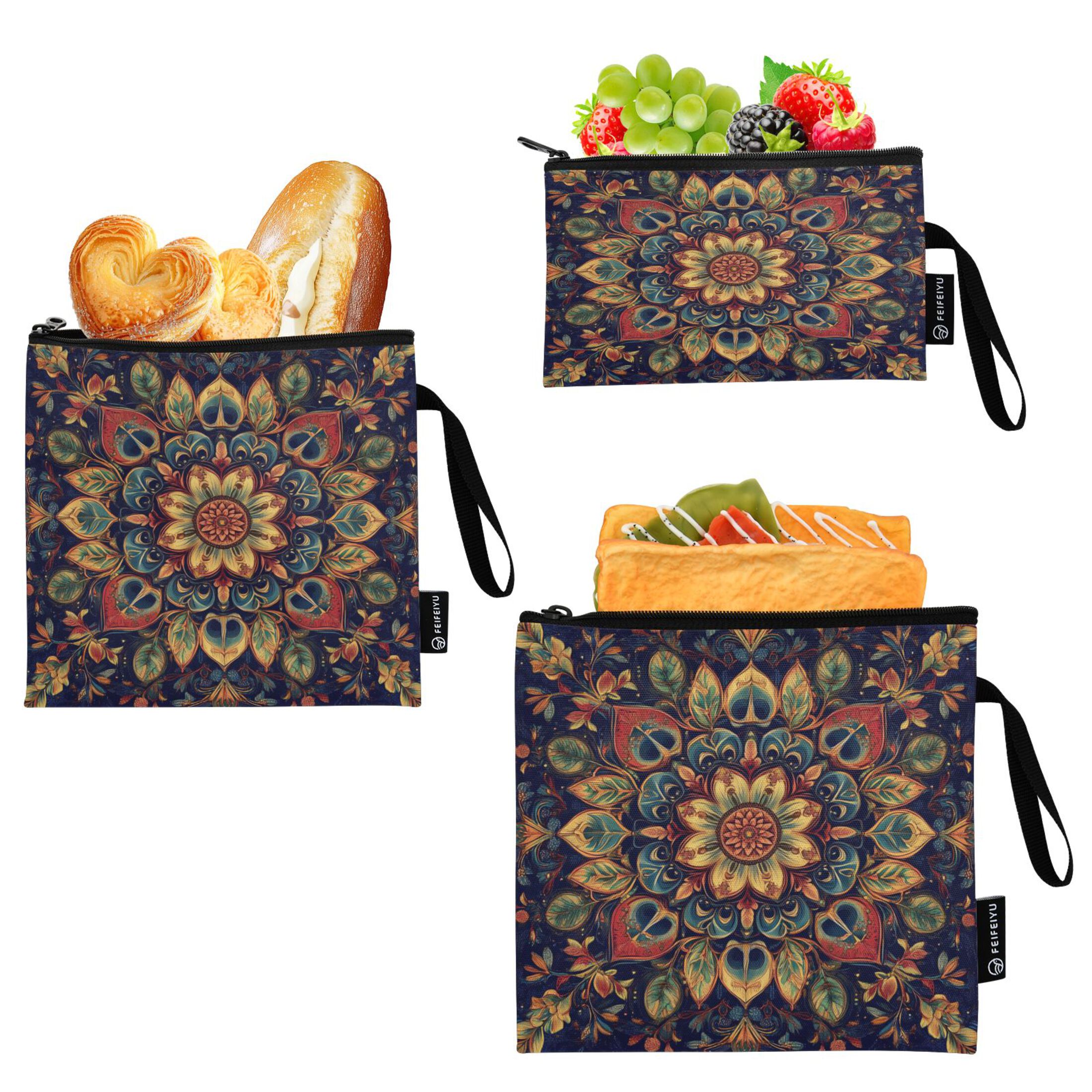 Reusable Food Storage Bags with Eco-Friendly EVA Lining Lunch Bag for ...