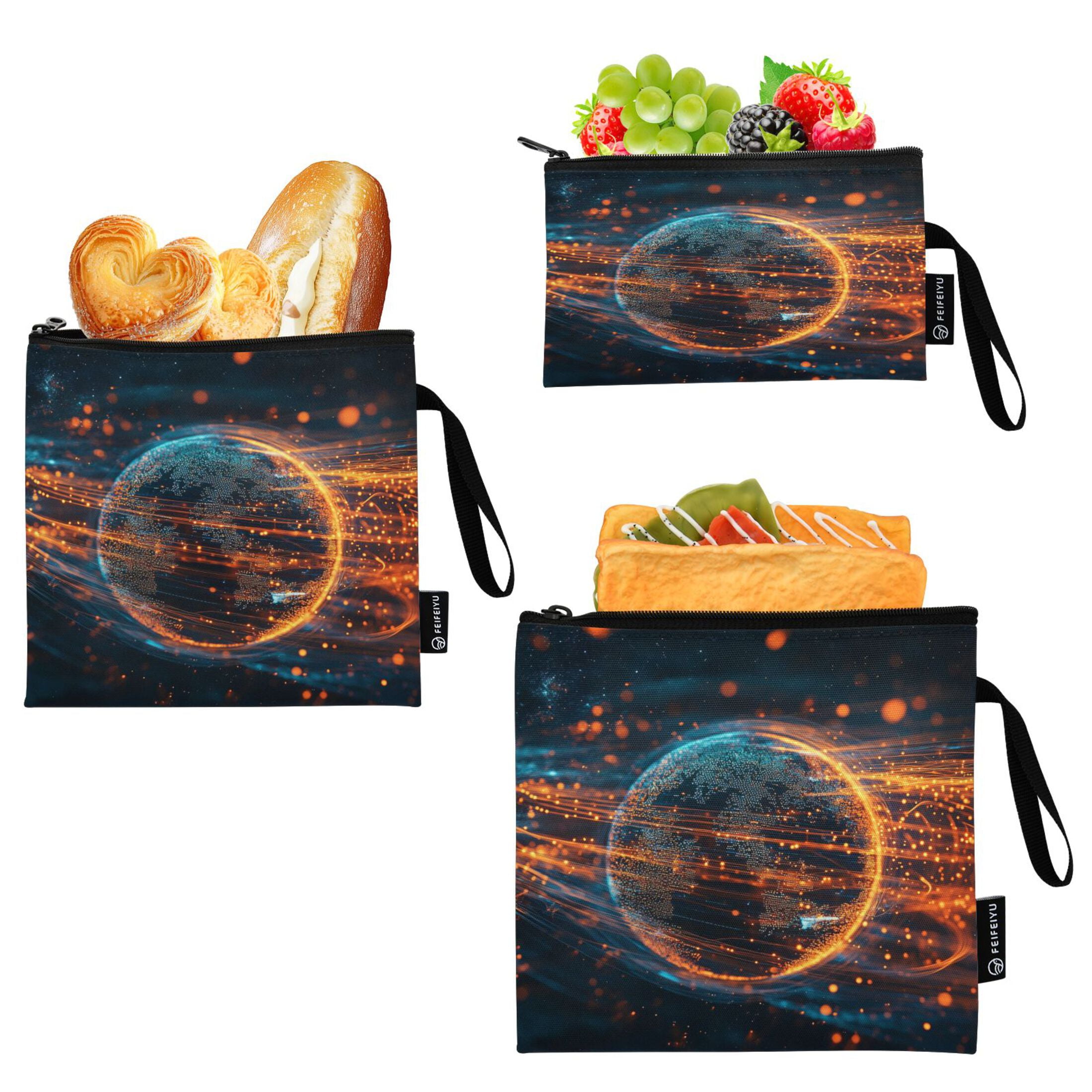 Reusable Food Storage Bags with Eco-Friendly EVA Lining Lunch Bag for ...