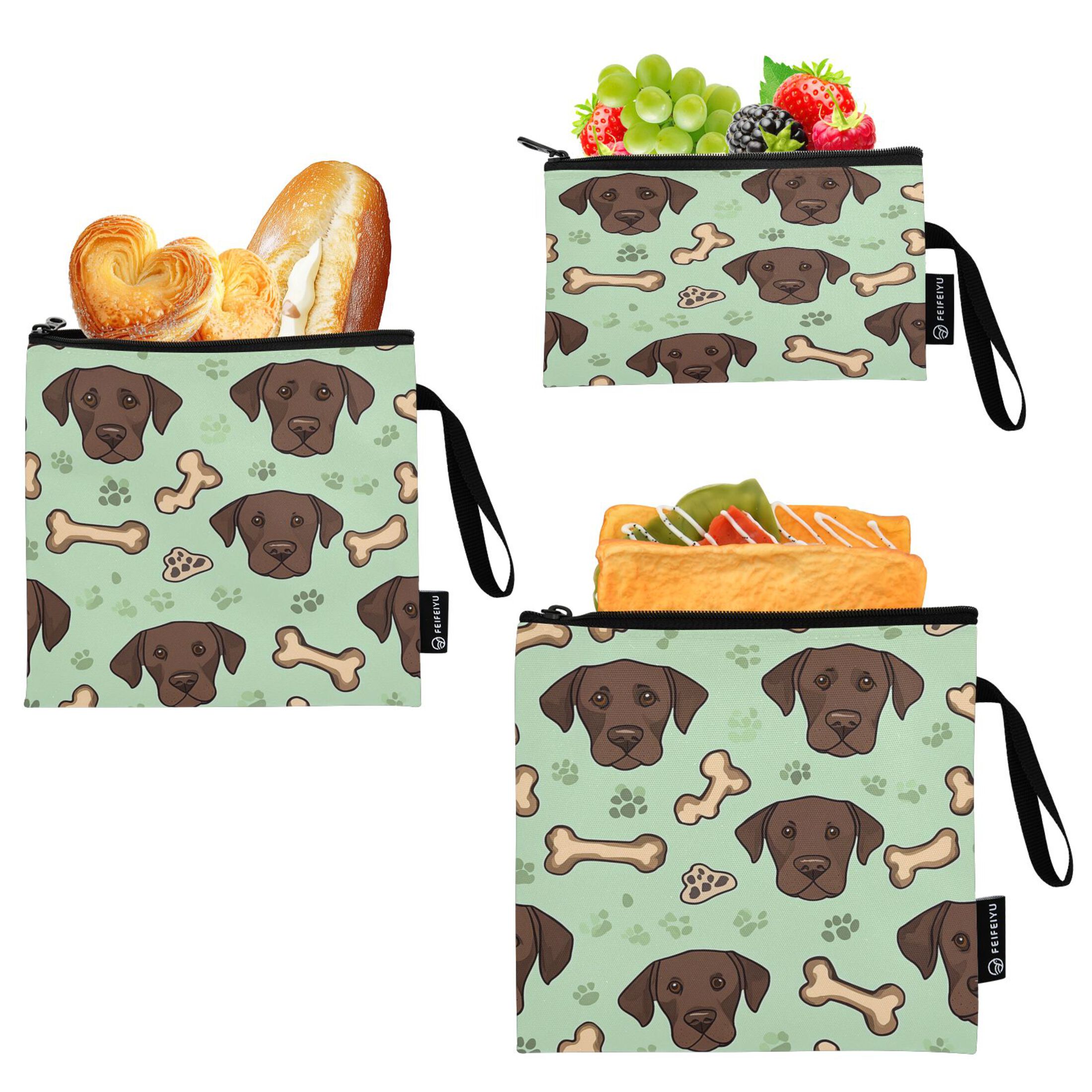 Reusable Food Storage Bags with Eco-Friendly EVA Lining Lunch Bag for ...